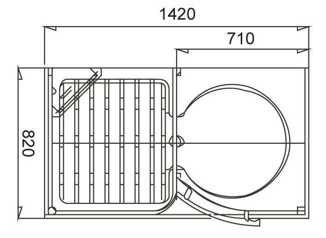 Shower Enclosure | 1420 x 820 Walk In Shower Enclosure (SH-DV009)
