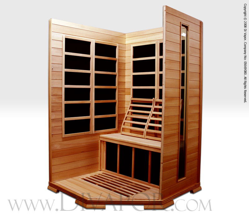 Infrared Sauna - Solare Corner Sauna in Cedar (2 Person)