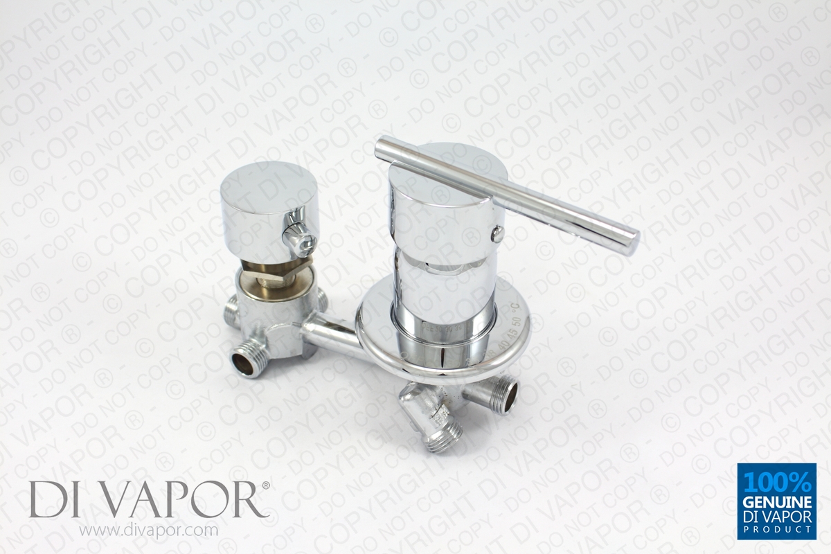 Shower Pressure Balanced Faucet Tap With 3 Way Diverter Valve - Lever ...