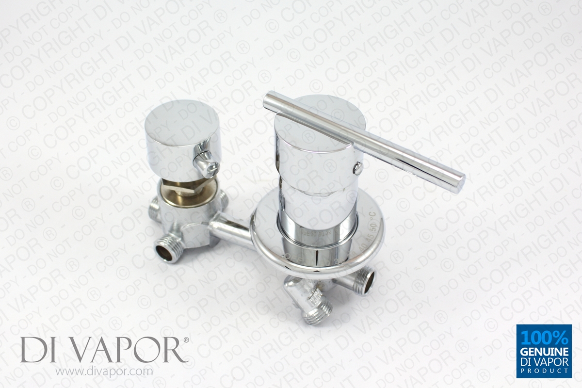 Shower Pressure Balanced Faucet Tap With 3 Way Diverter Valve - Lever ...