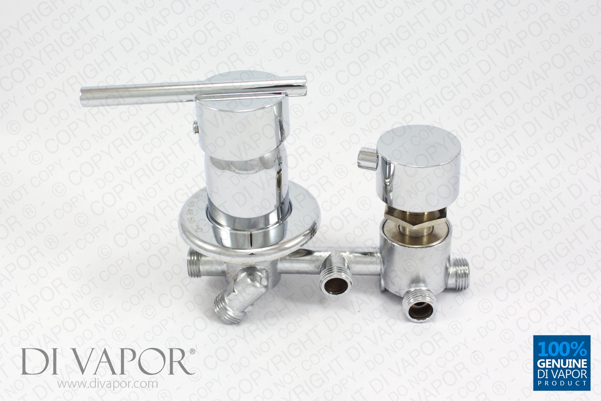 Shower Pressure Balanced Faucet Tap With 3 Way Diverter Valve - Lever ...