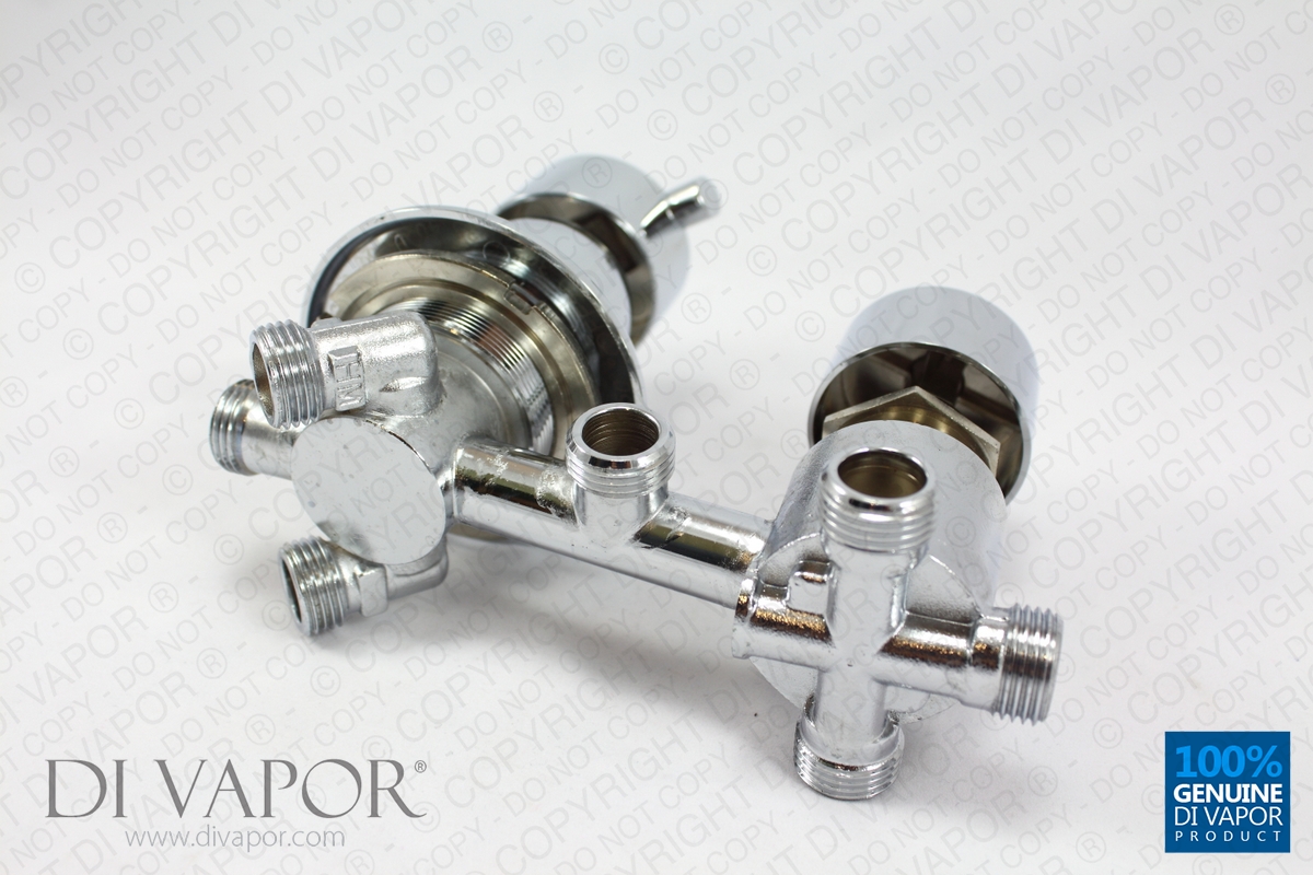 Shower Pressure Balanced Faucet Tap With 3 Way Diverter Valve - Lever ...