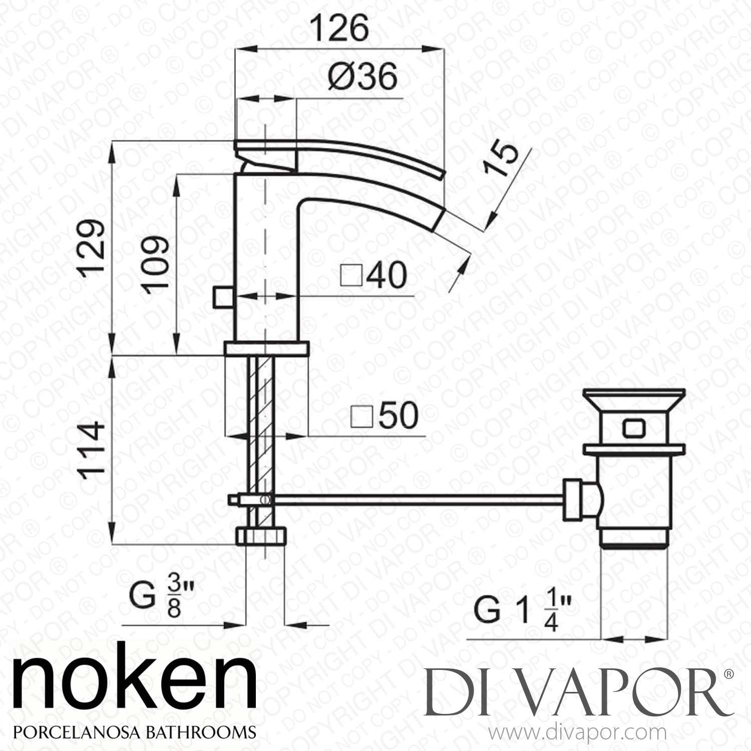 Noken Porcelanosa Imagine Single Lever Bidet Mixer (100038827) Spare Parts