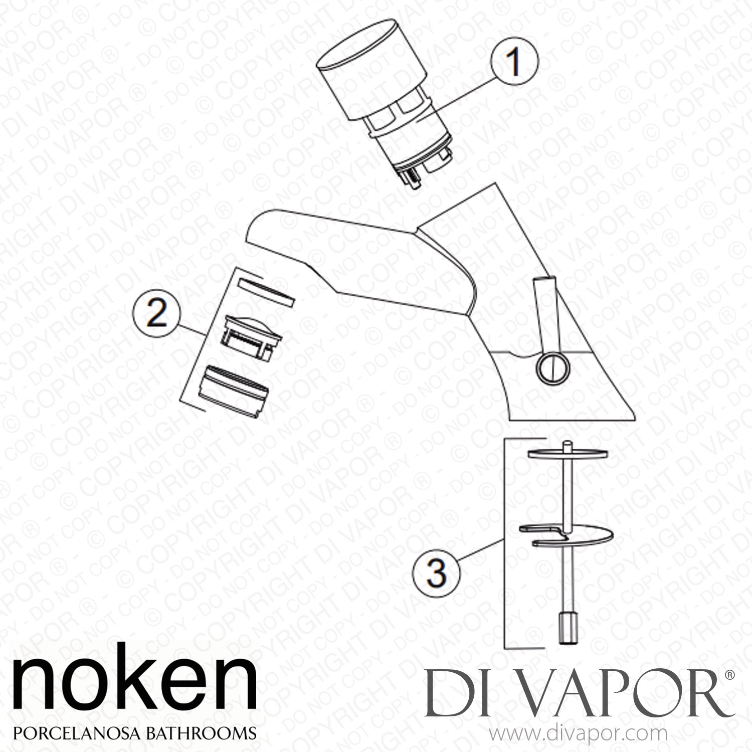 Noken Temporized Basin Mixer 1/2 Inch (100039193) Spare Parts