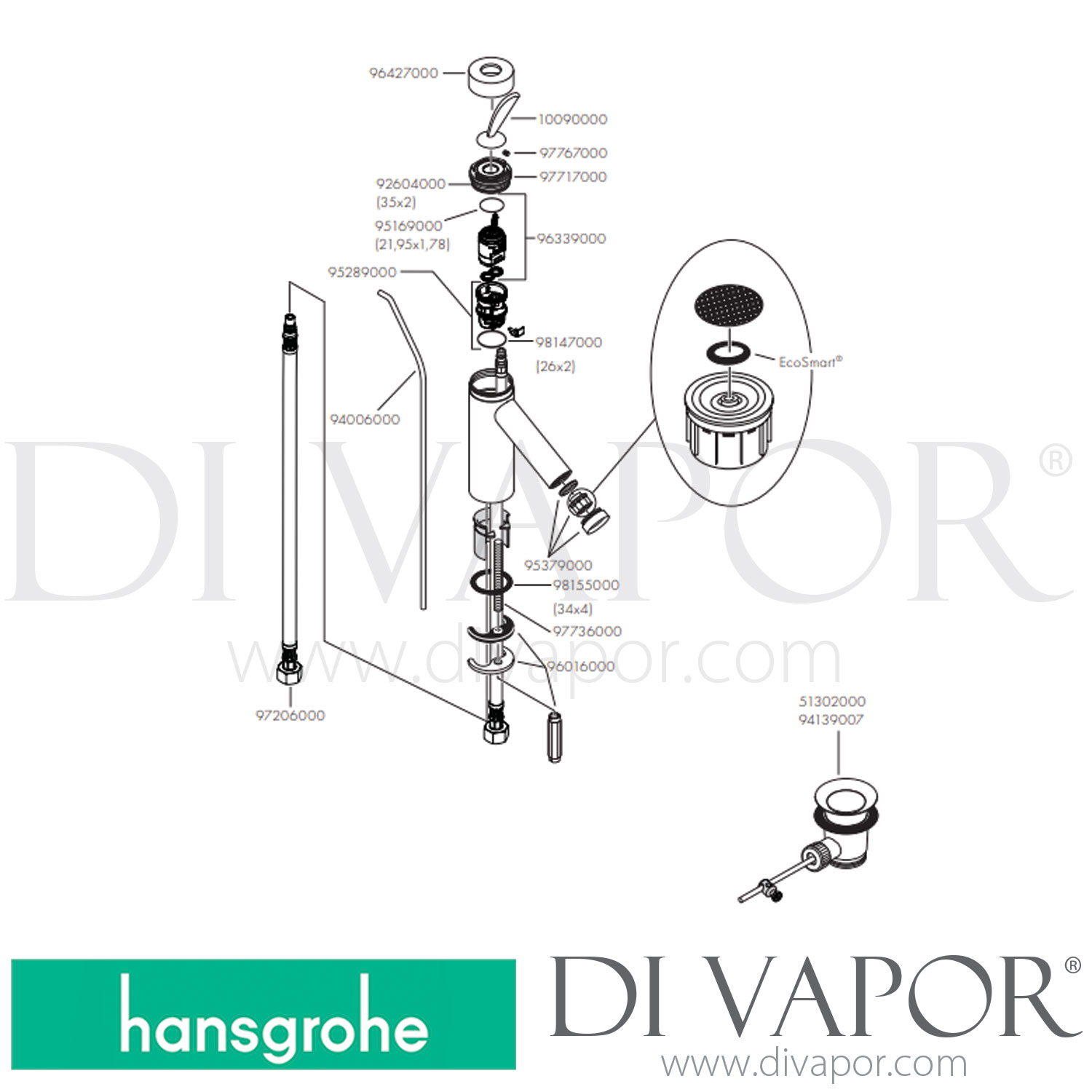 Hansgrohe 10015000 AXOR Starck Classic Single Lever Basin Mixer 60 for ...