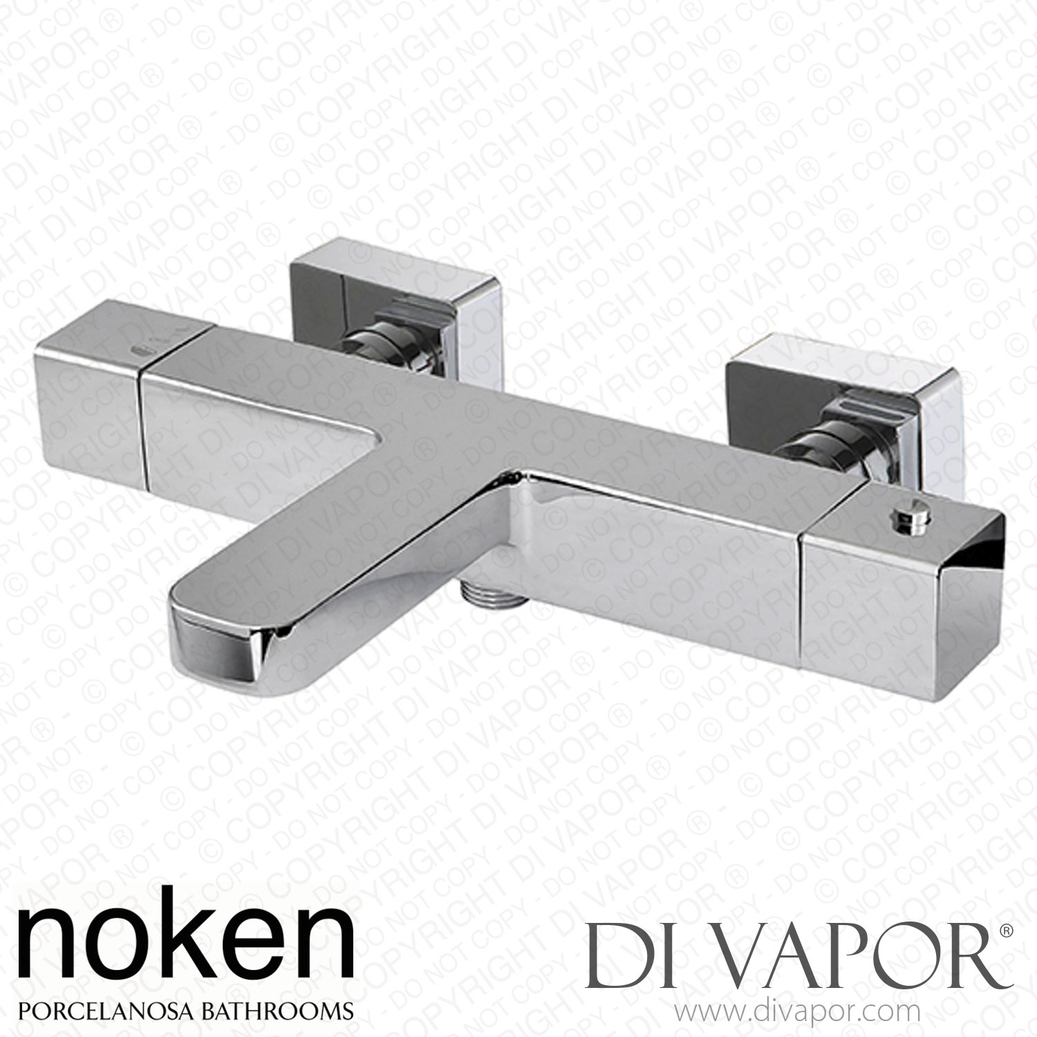 Noken Wall Mounted Exposed Thermostatic Bath Shower Mixer (100328480 ...