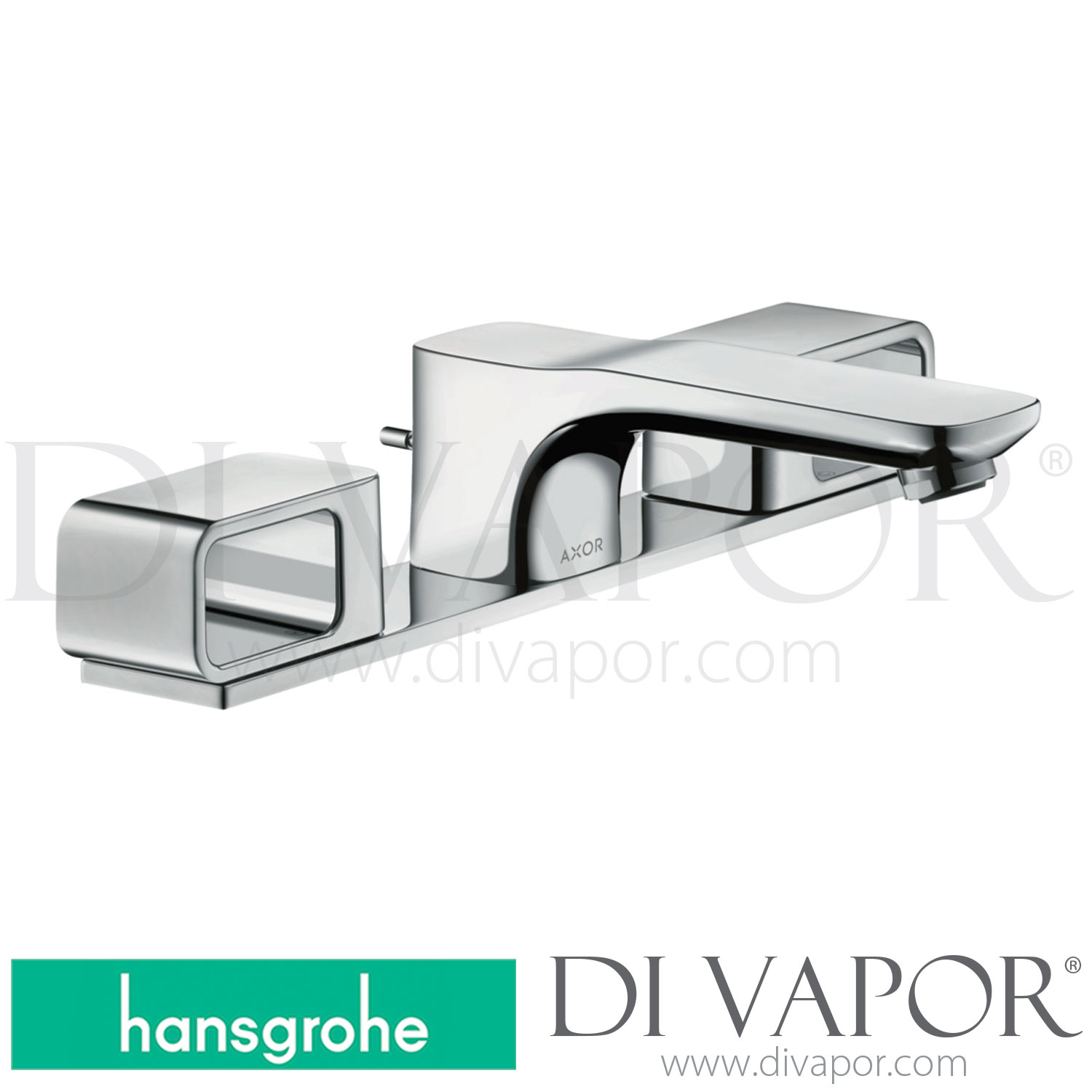 Hansgrohe 11040000 AXOR Urquiola 3-Hole Basin Mixer 50 with Plate and ...
