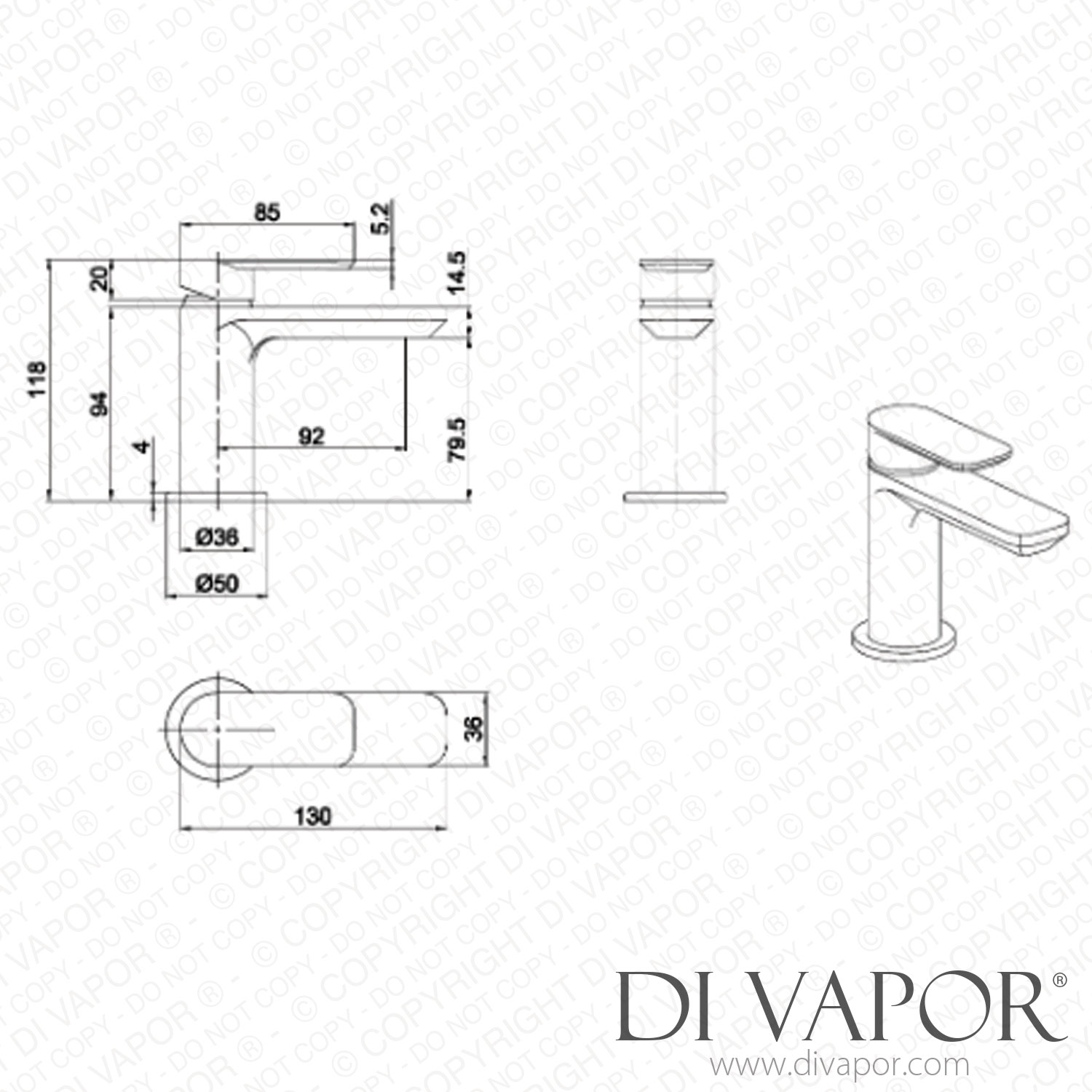HighLife 12408 Rona Cloakroom Mono Basin Mixer & Push Waste Spare Parts