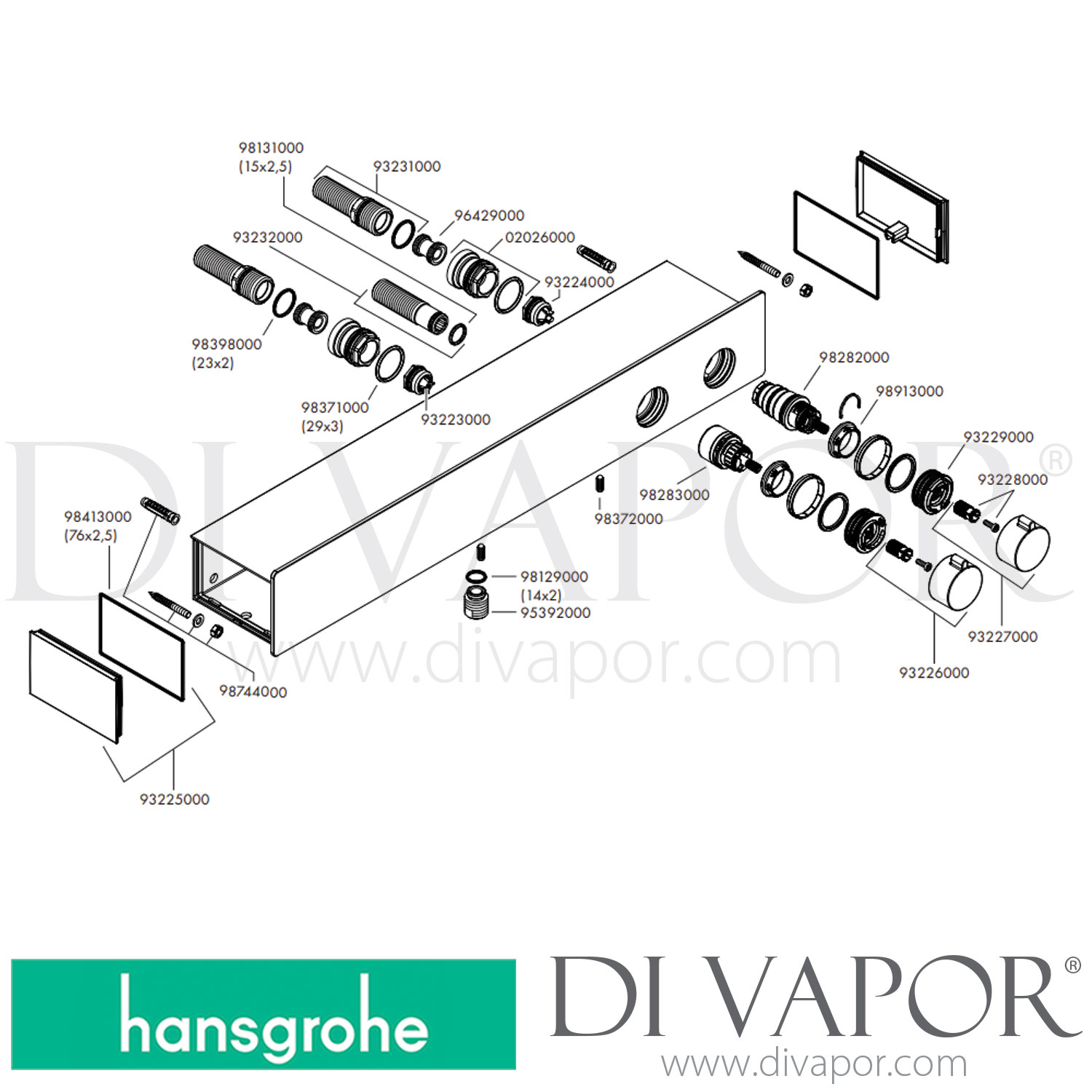 Hansgrohe 13108000 ShowerTablet Thermostat 600 Universal for Exposed ...