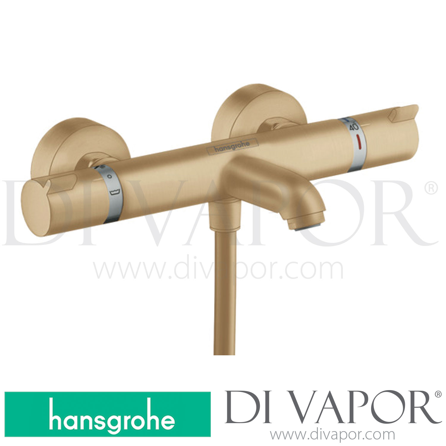 Hansgrohe 13114147 Ecostat Bath Thermostat Comfort for Exposed ...