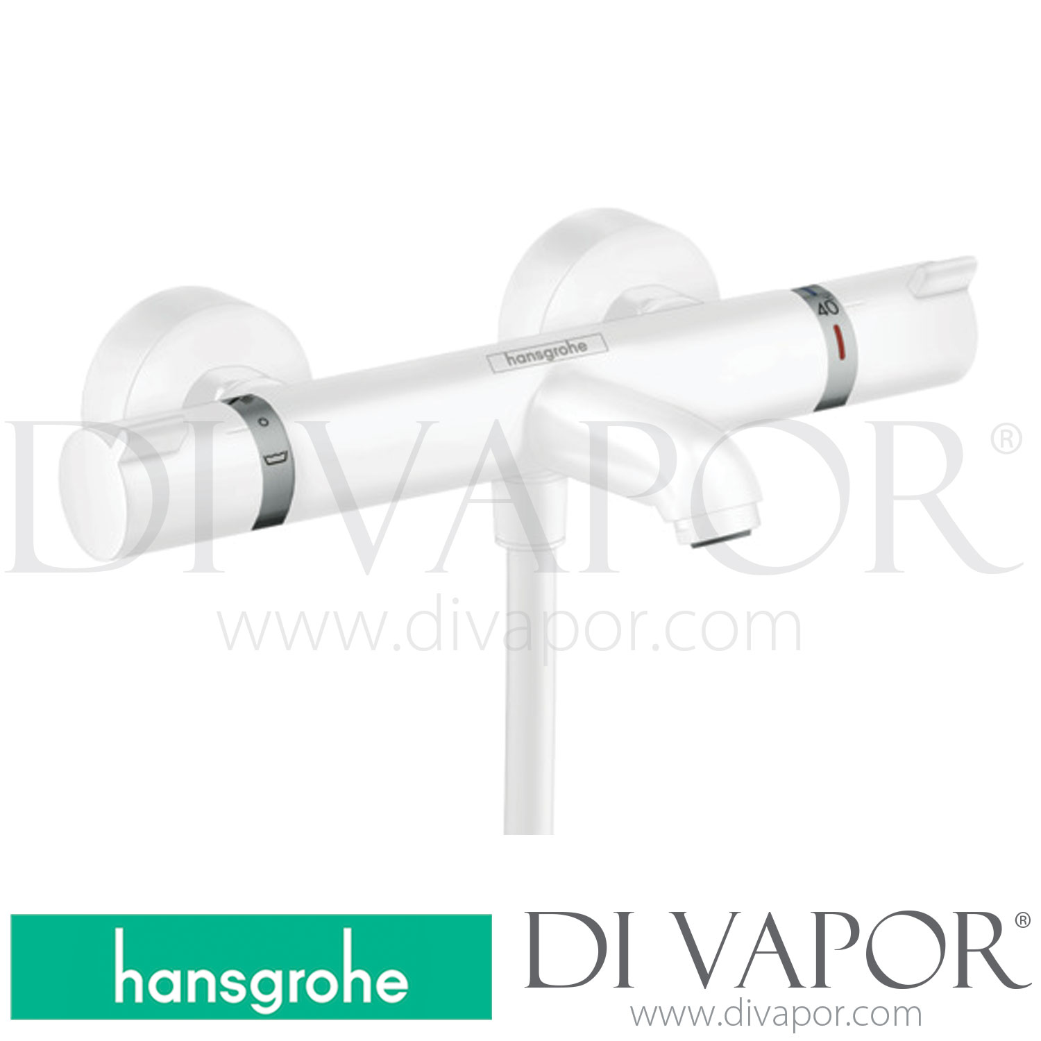 Hansgrohe 13114700 Ecostat Bath Thermostat Comfort for Exposed ...