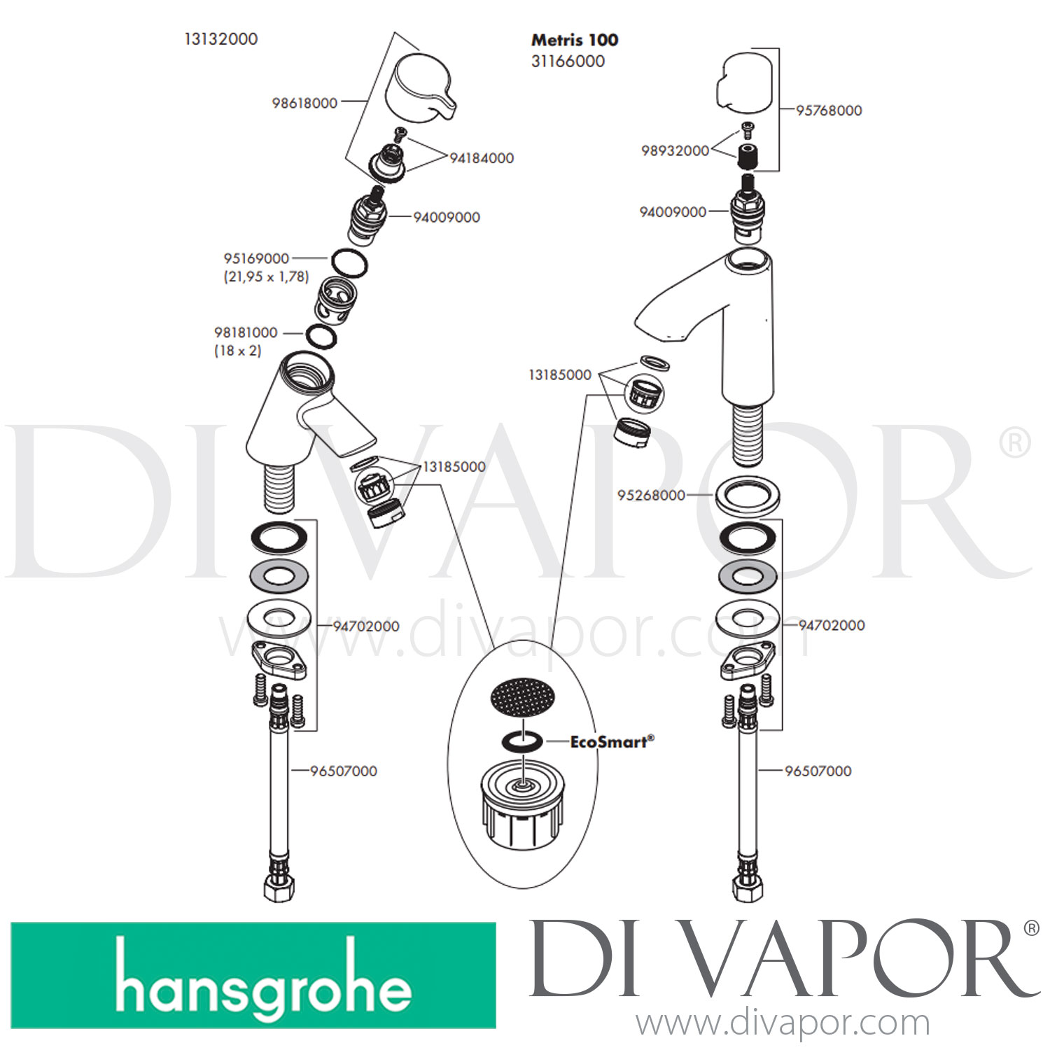 Hansgrohe 13132000 Talis S Pillar Tap 40 for Cold Water Or Pre-Adjusted ...