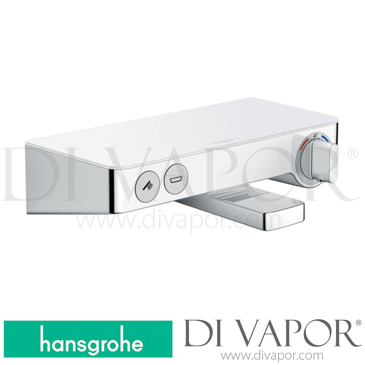Hansgrohe 13151400 ShowerTablet Select Bath Thermostat 300 for Exposed ...