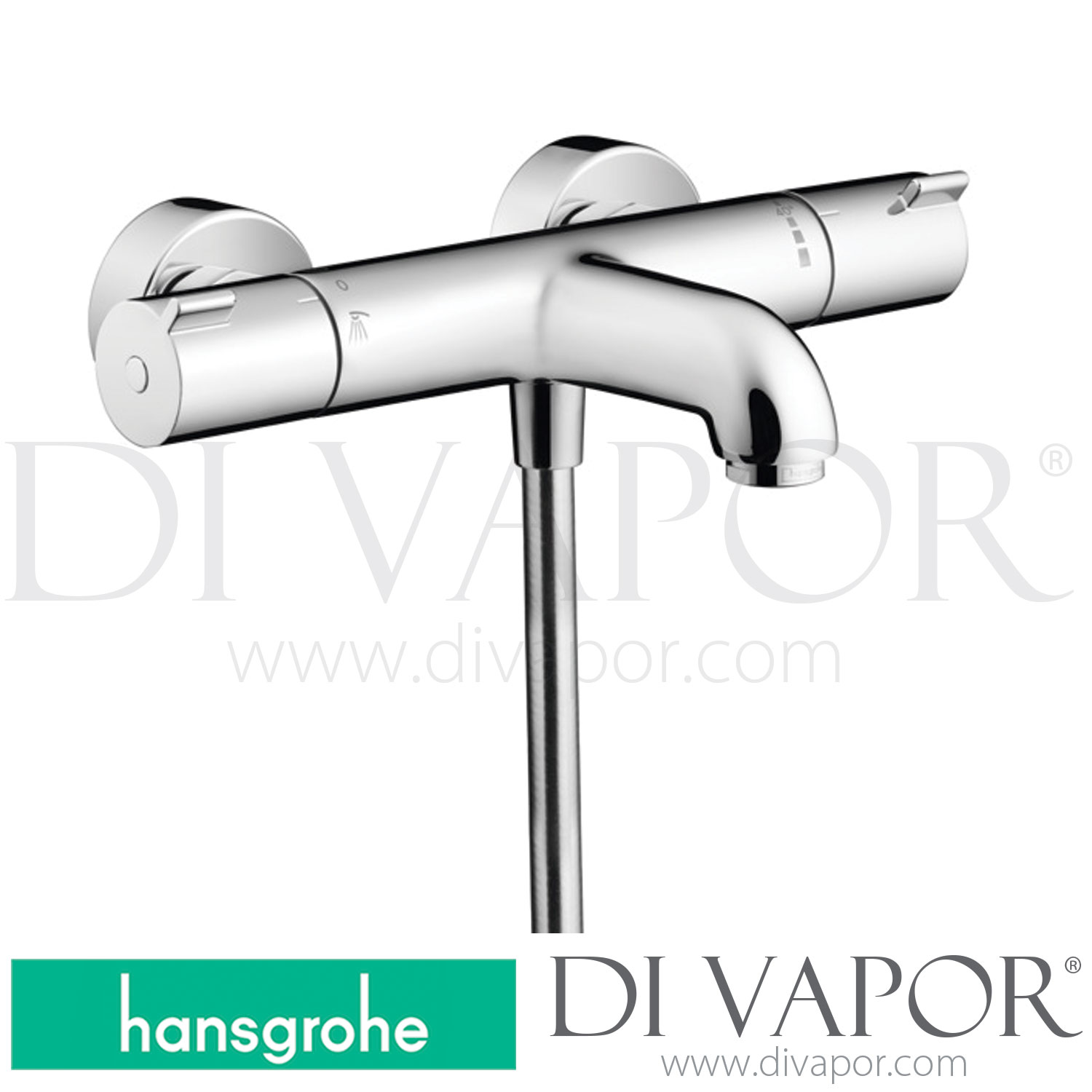 Hansgrohe 13154000 MyFox Bath Thermostat for Exposed Installation 01/16 ...