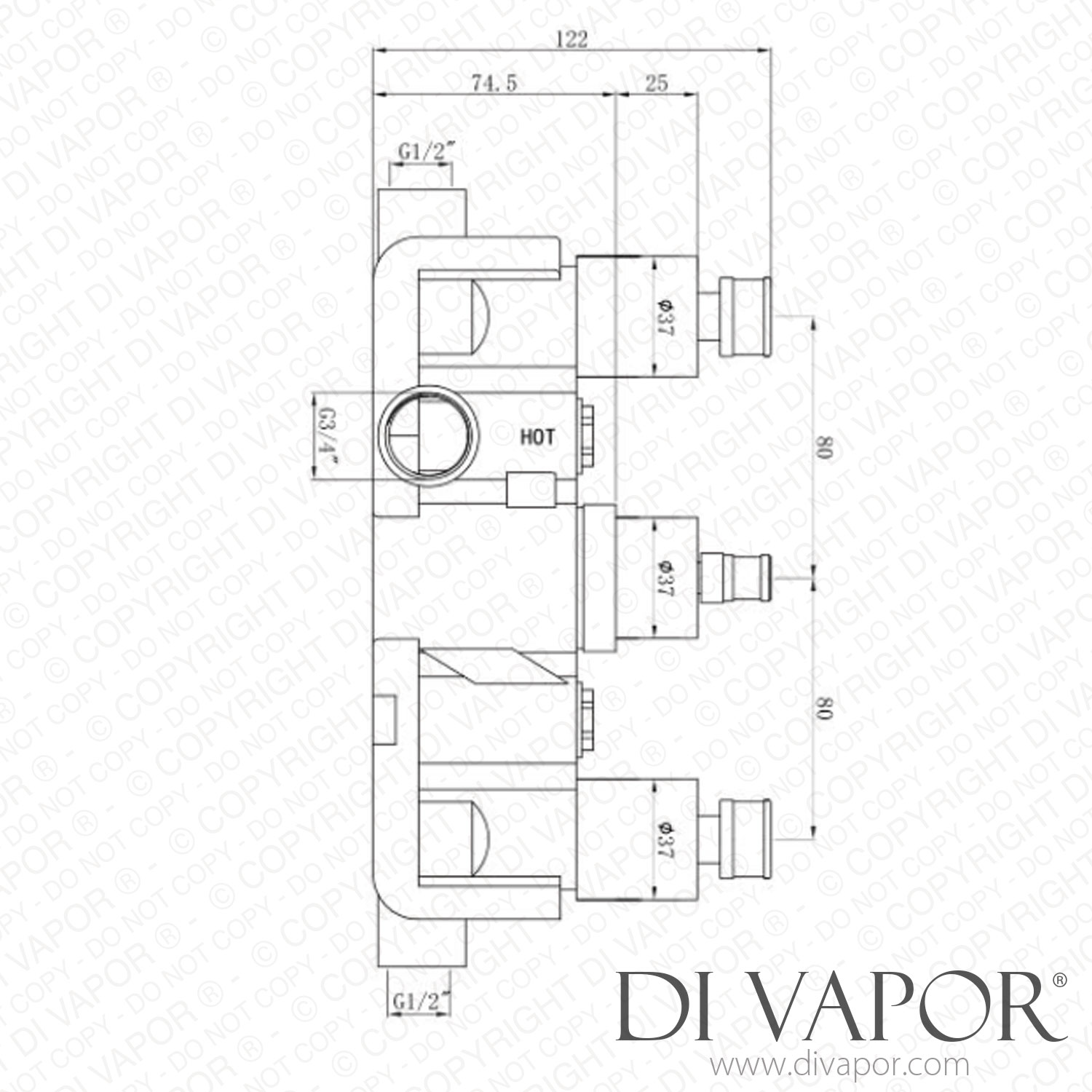 HighLife 13210 Oban 3 Port 3 Function Concealed Shower Valve Spare Parts