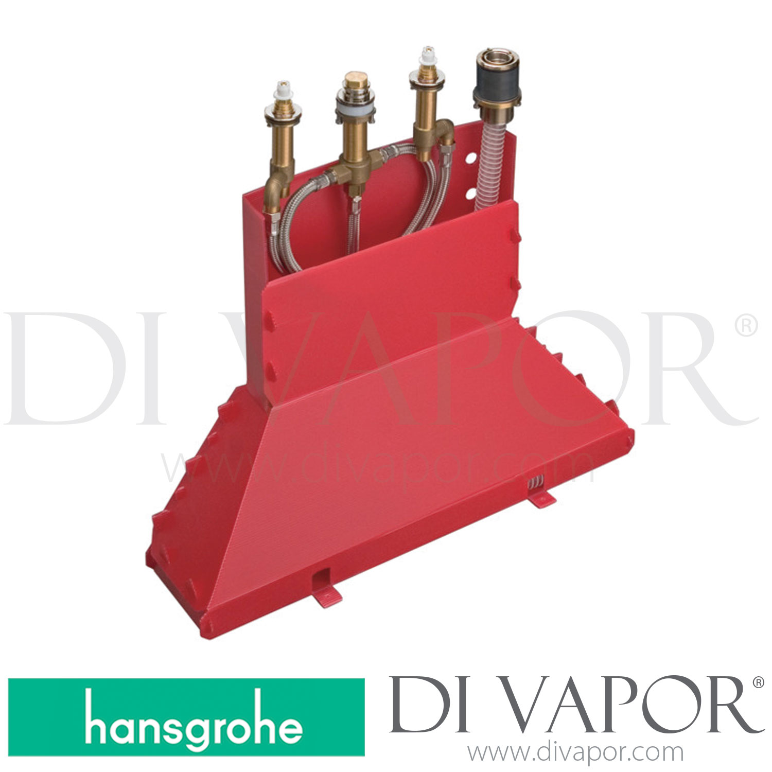 Hansgrohe 13444180 Basic Set for 4-Hole Rim Mounted Bath Mixer 10/09 ...