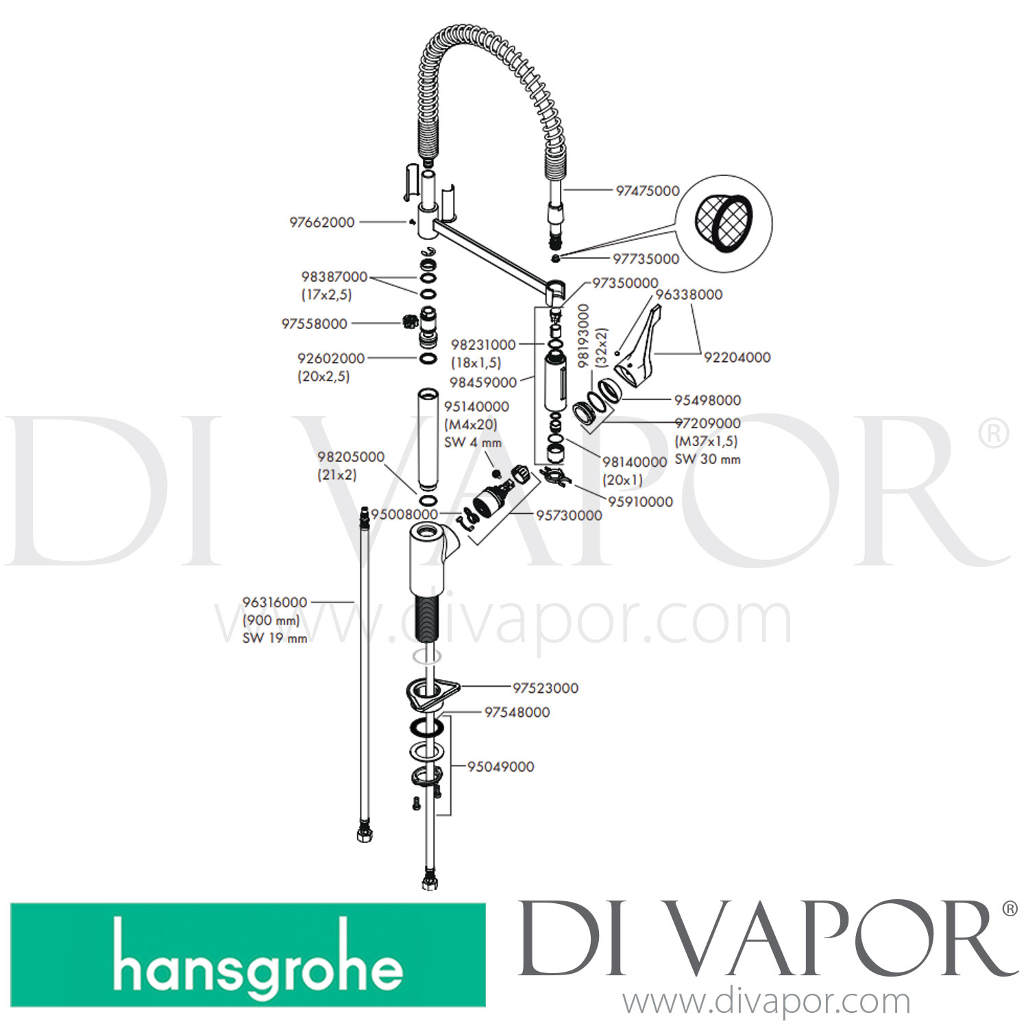 Hansgrohe 14806000 Cento Single Lever Kitchen Mixer Xxl, Semi-Pro, 2Jet ...