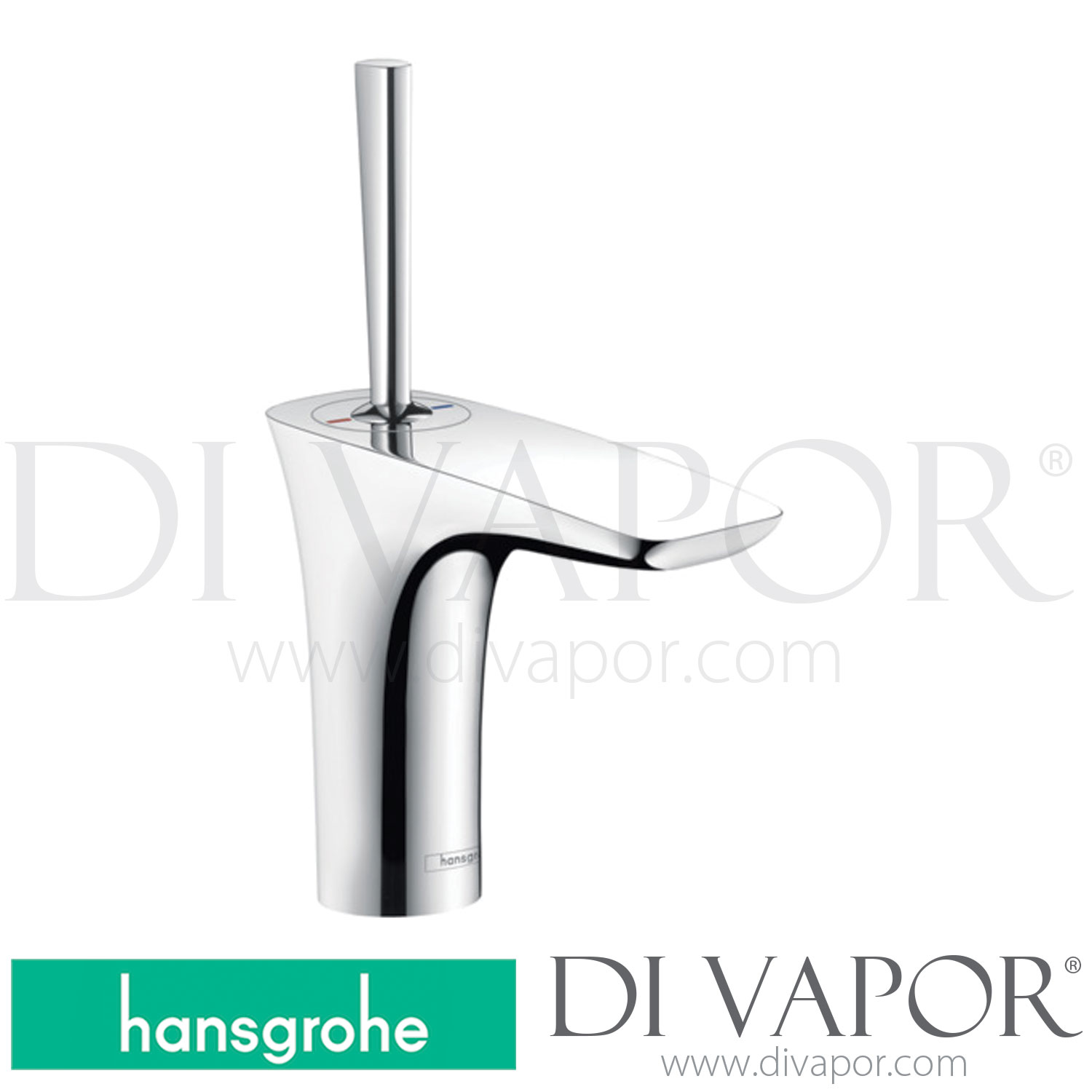 Hansgrohe 15070000 PuraVida Single Lever Basin Mixer 110 with Push-Open ...
