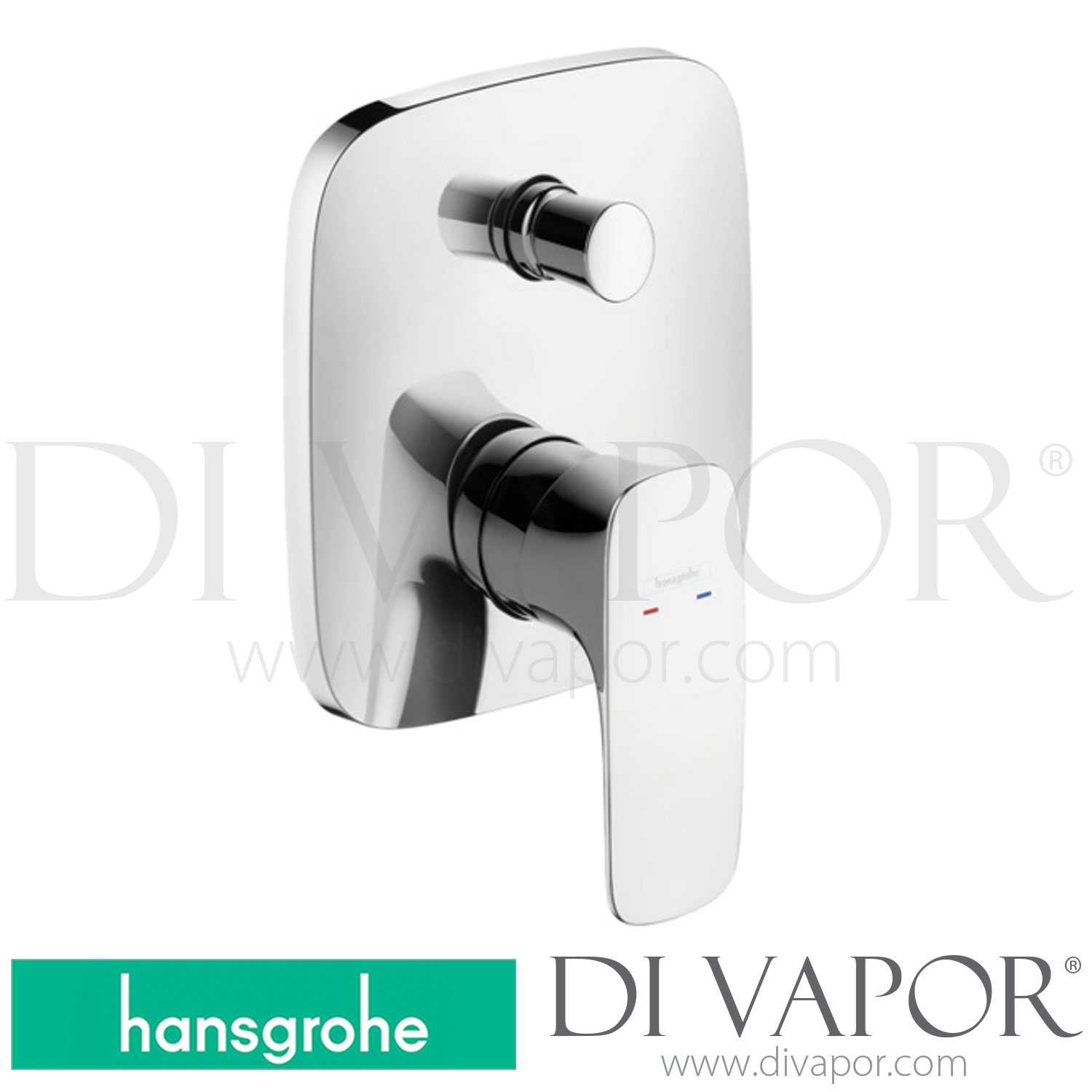 Hansgrohe 15447000 PuraVida Single Lever Bath Mixer for Concealed Installation with Integrated ...