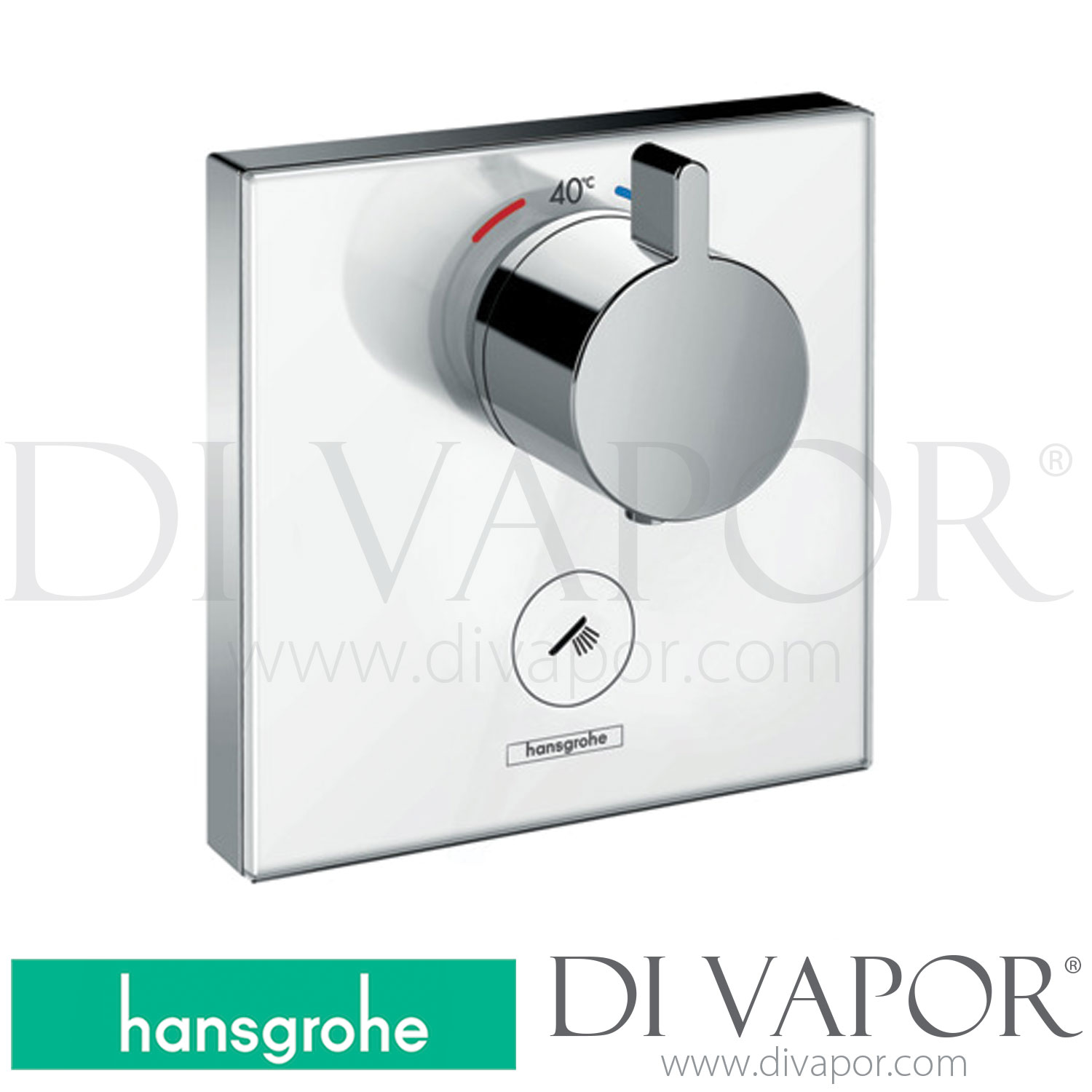 Hansgrohe 15735400 ShowerSelect Glass Thermostat Highflow for Concealed ...