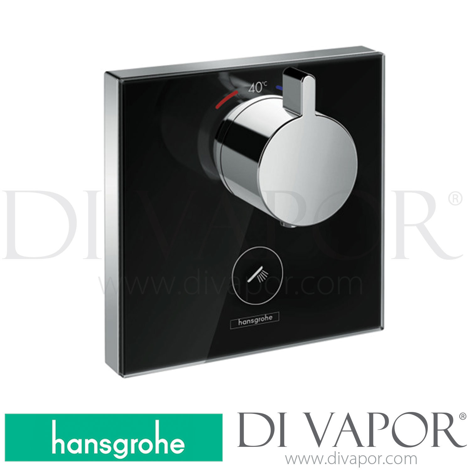 Hansgrohe 15735600 ShowerSelect Glass Thermostat Highflow for Concealed ...