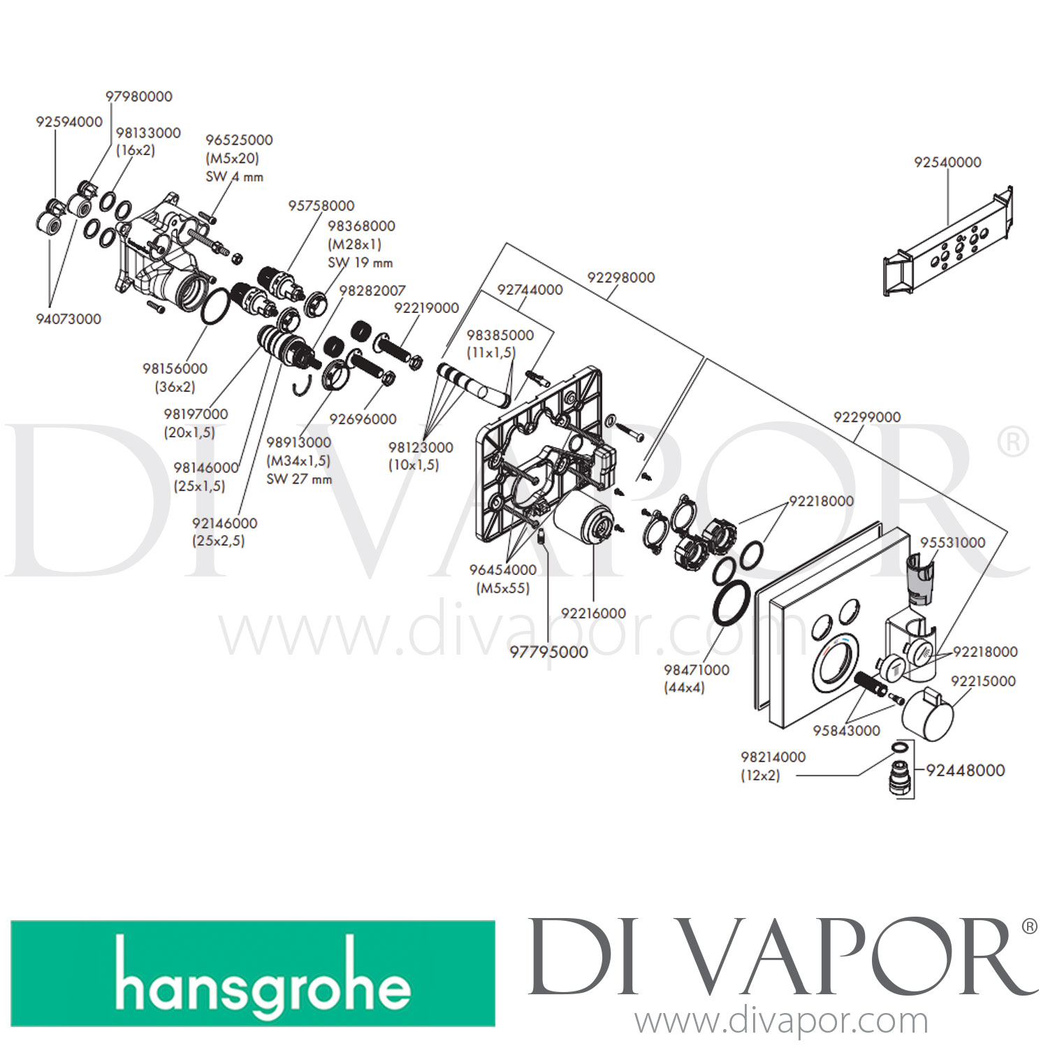 Hansgrohe 15765007 ShowerSelect Thermostat for Concealed Installation ...