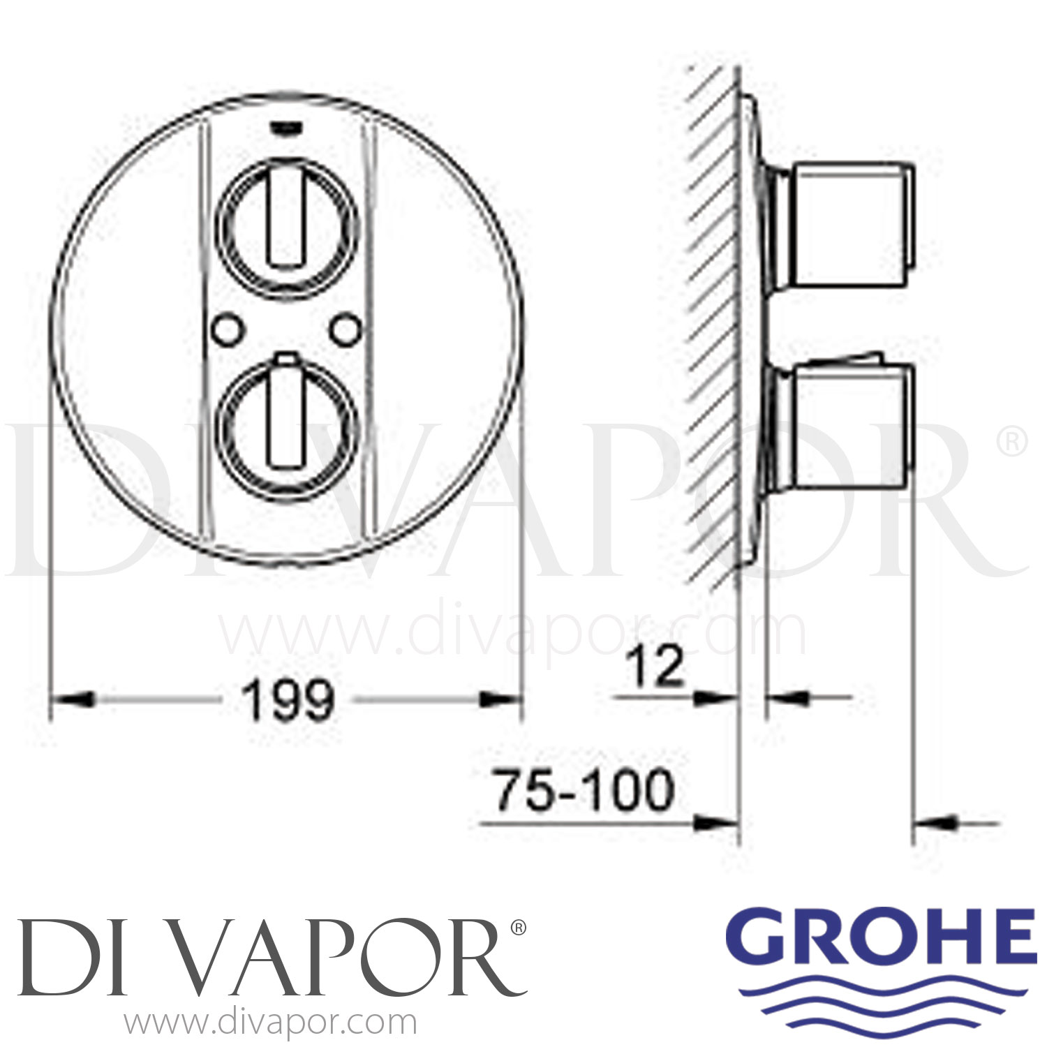 Grohe 19242000 Grohtherm 2000 Thermostatic Bath Shower Mixer Spare Parts