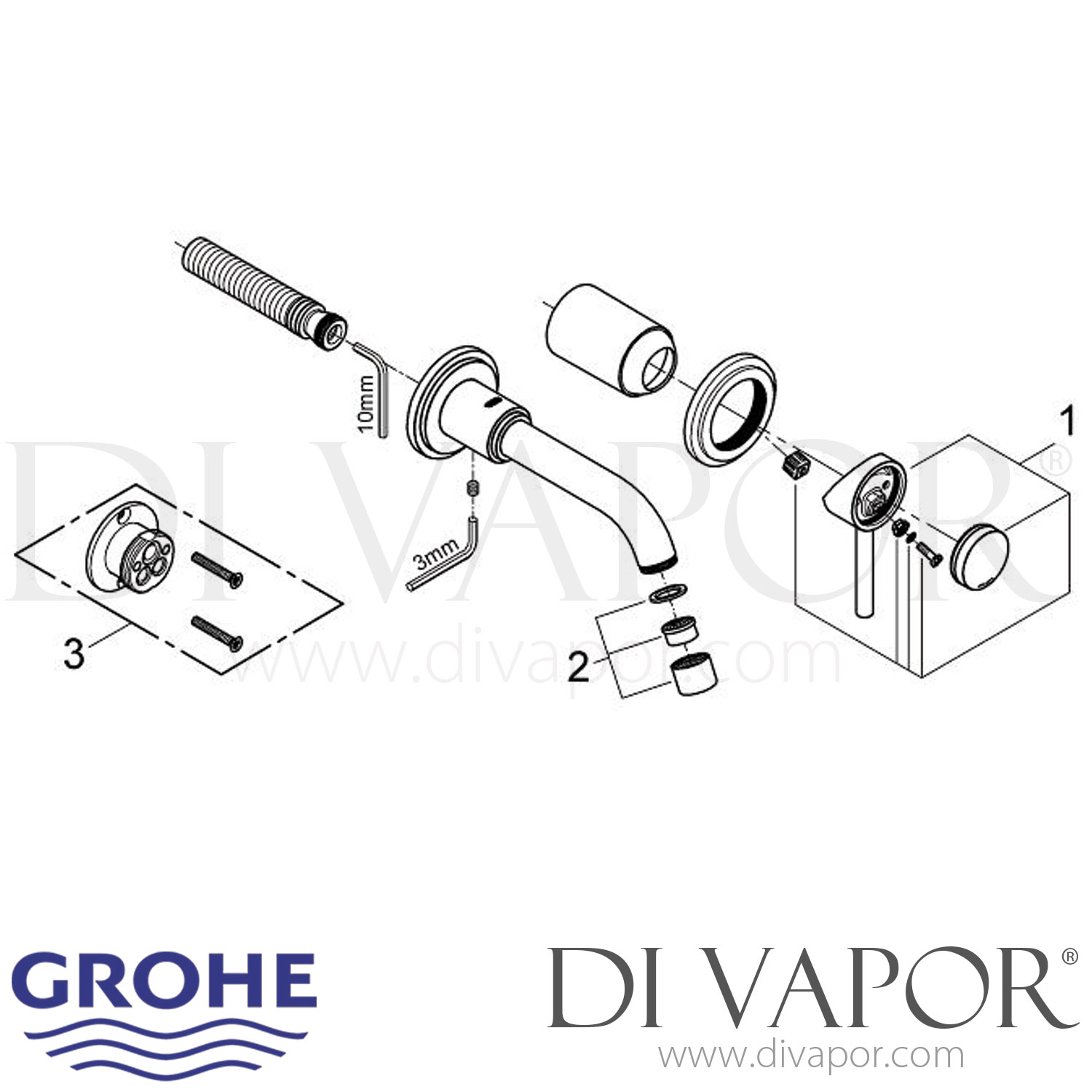 Grohe Atrio 2-Hole Basin Mixer S-Size - 2007 to 2018 - Spare Parts ...