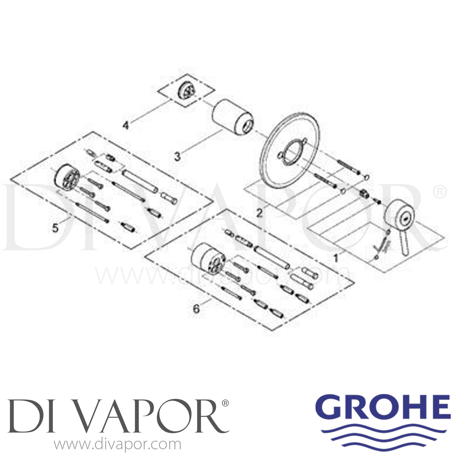 Grohe 19345 Concetto Shower Mixer Trim Spare Parts