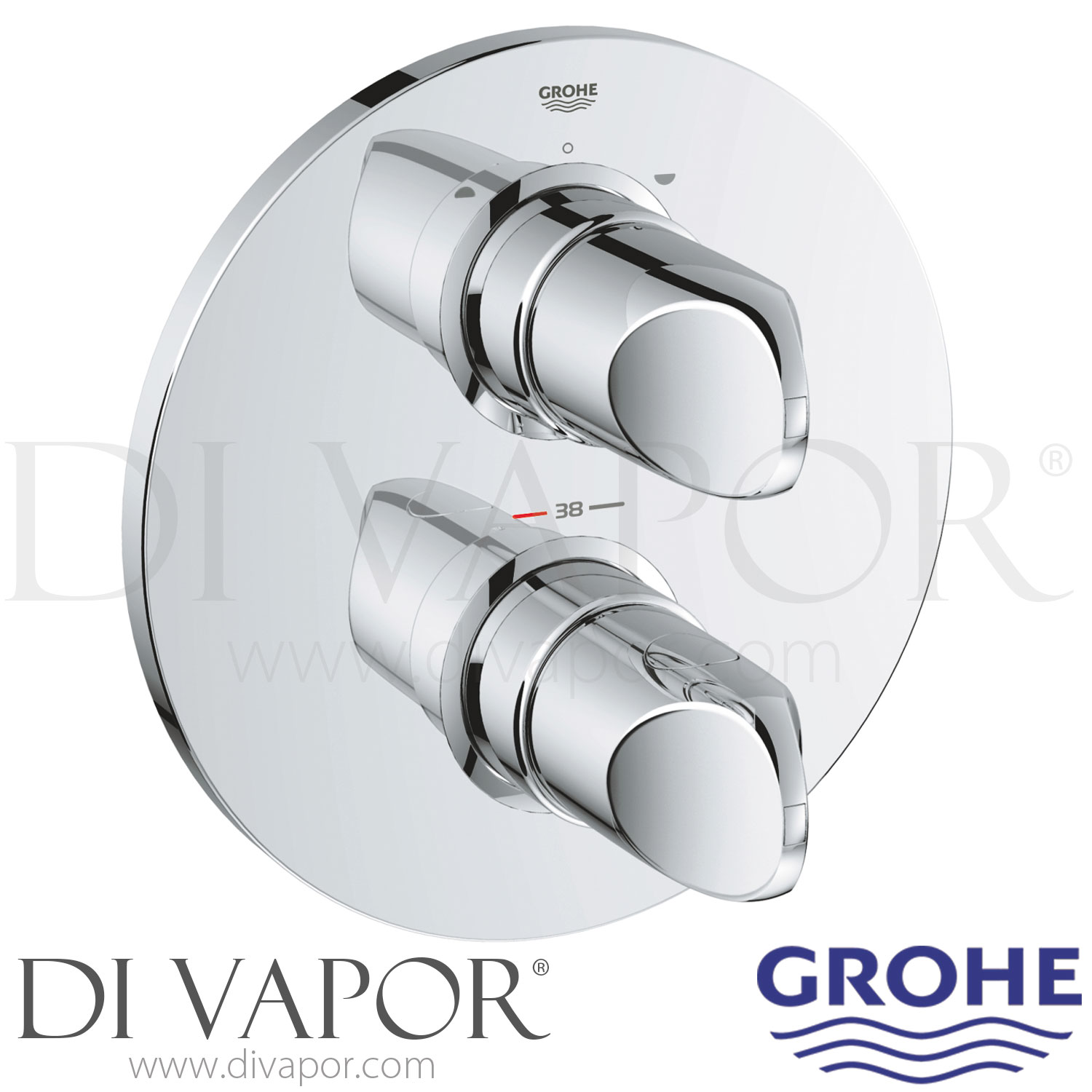 Grohe Veris Thermostat with Integrated 2-Way Diverter - 2008 to 2014 ...
