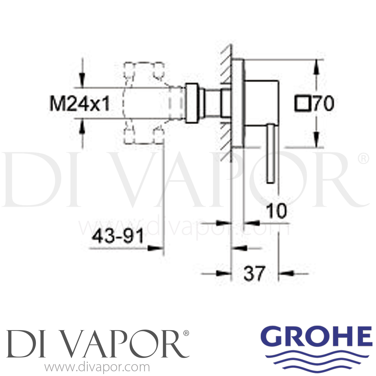 Grohe 19384000 Allure Concealed Valve Exposed Part Spare Parts