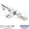 Grohe 19395000 Atrio Thermostat with Integrated 2-Way Diverter Spare Parts