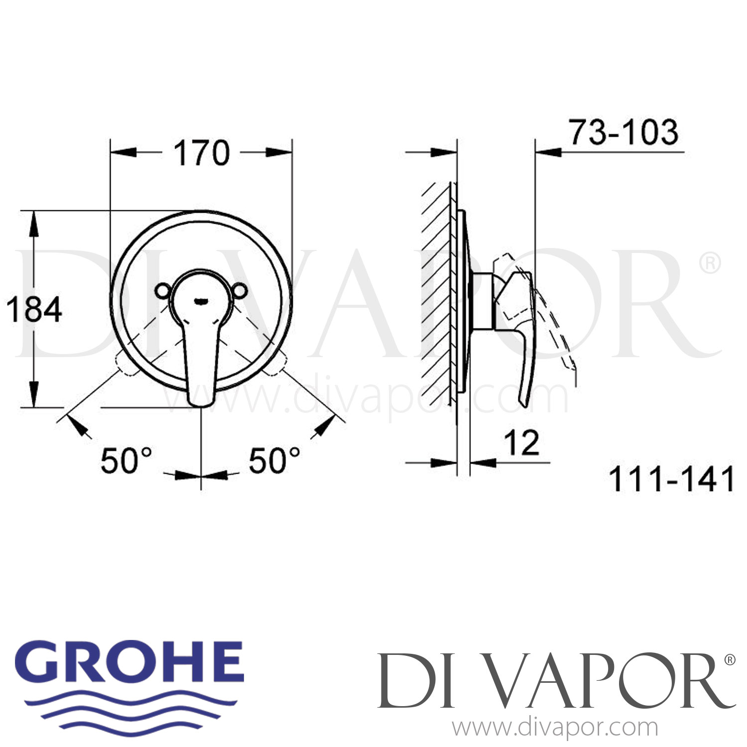 Grohe 19507001 Eurostyle Shower Mixer Spare Parts