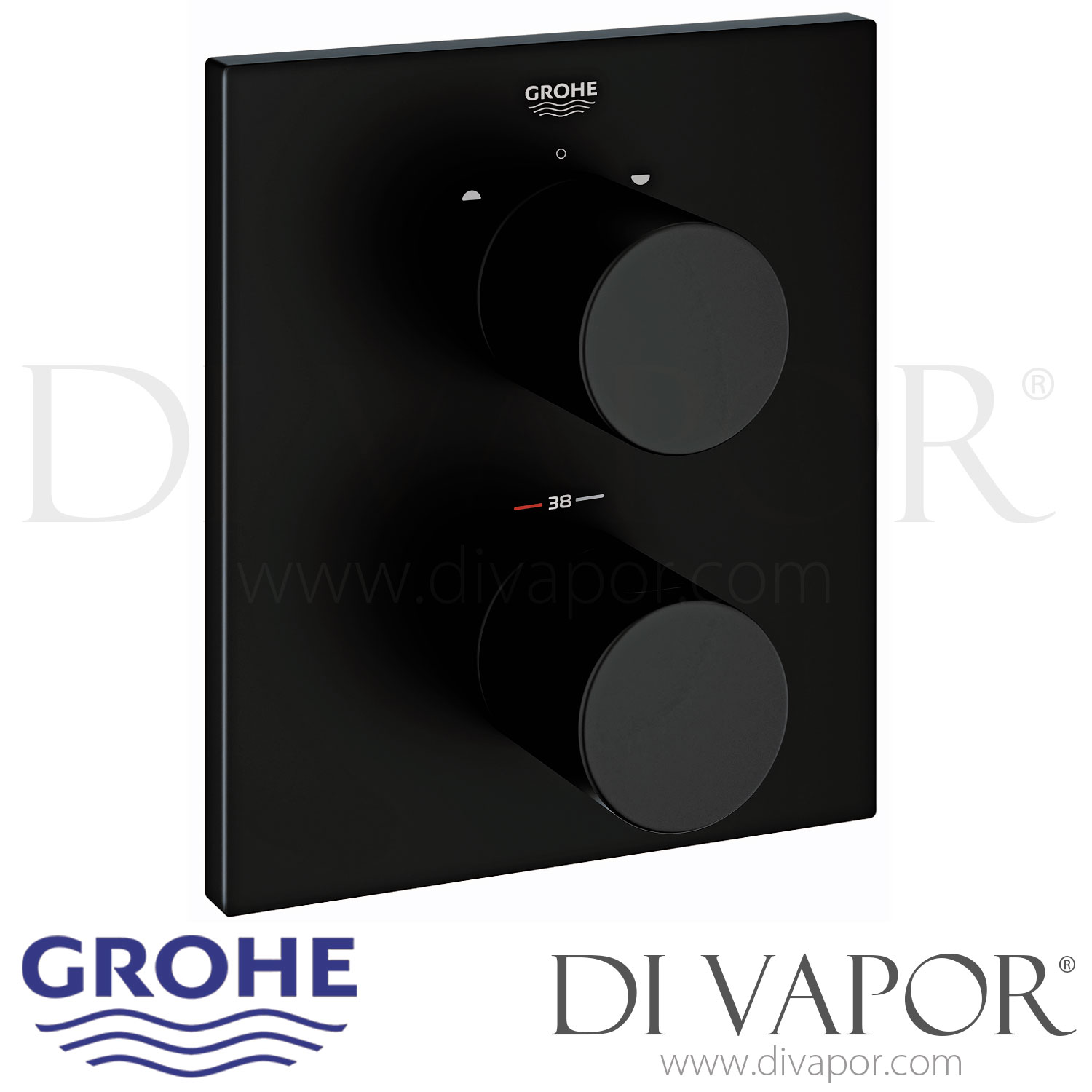 Grohe 19567KS0 Grohtherm 3000 Cosmopolitan Thermostat with Integrated 2 ...