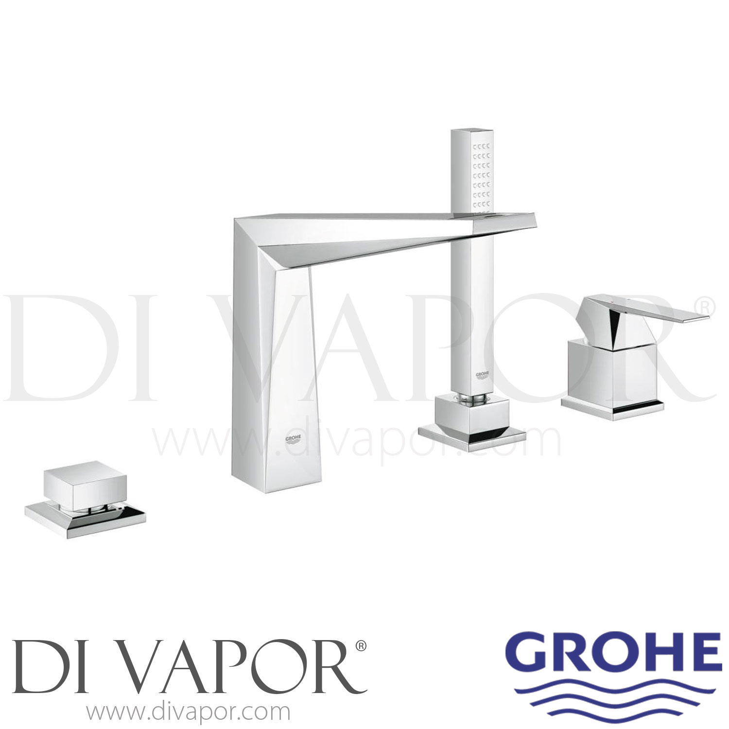 Grohe 19787000 Allure Brilliant Four-Hole Single-Lever Bath Combination ...