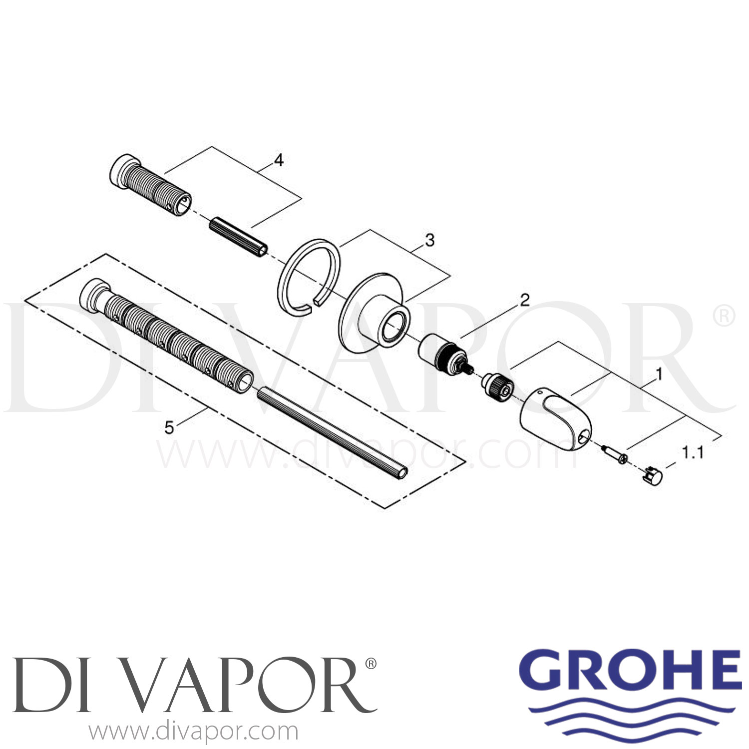 Grohe 19981000 Grohtherm 1000 Trim Set Concealed Valve Spare Parts