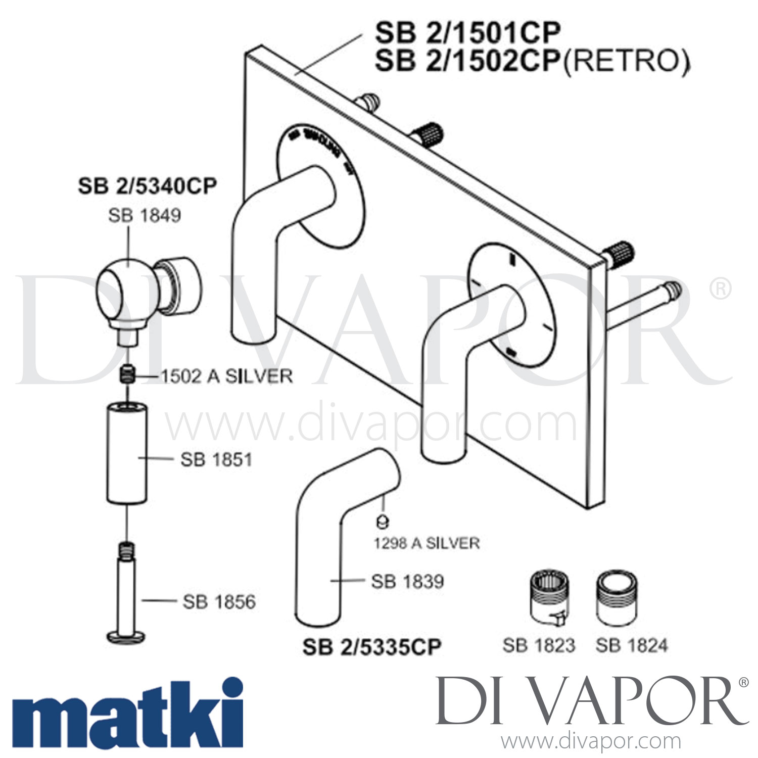 Matki Swadling 2/1101 Swadling Absolute2 Contemporary Concealed Shower ...