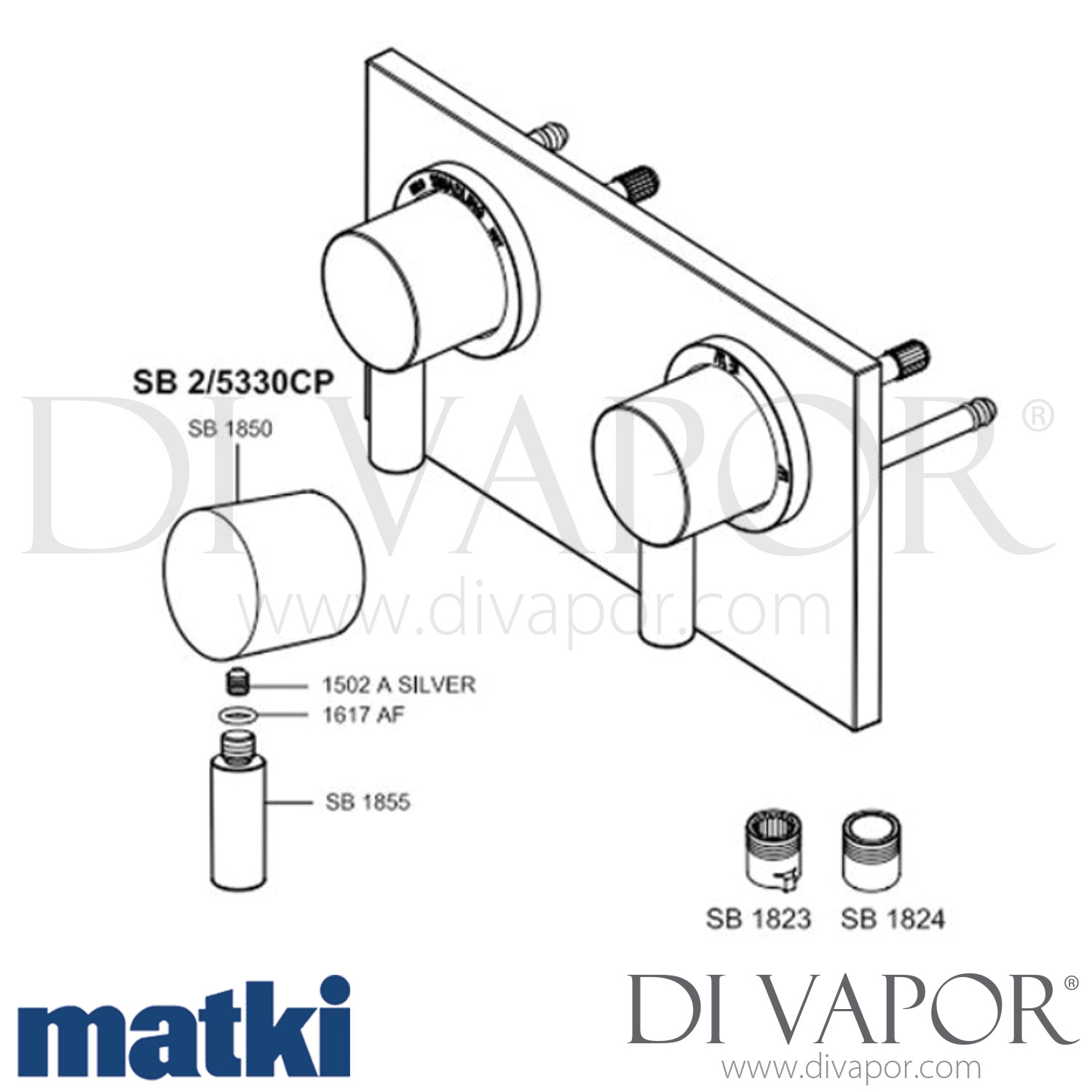 Matki Swadling 2/1110 Absolute2 Classic Concealed Shower Valve Spare Parts