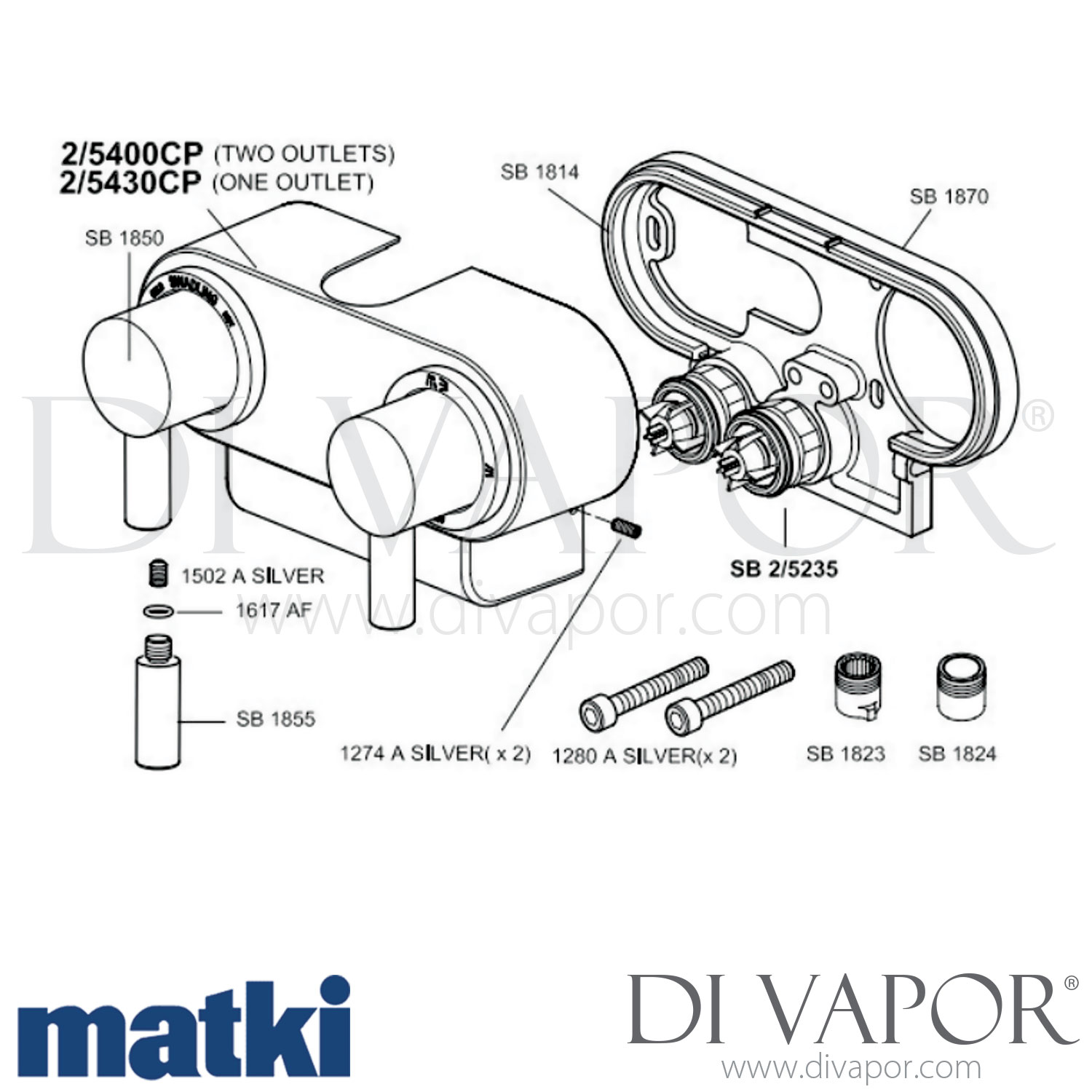 Matki Swadling 2/2220 Absolute2 Classic Single Outlet Exposed Shower ...