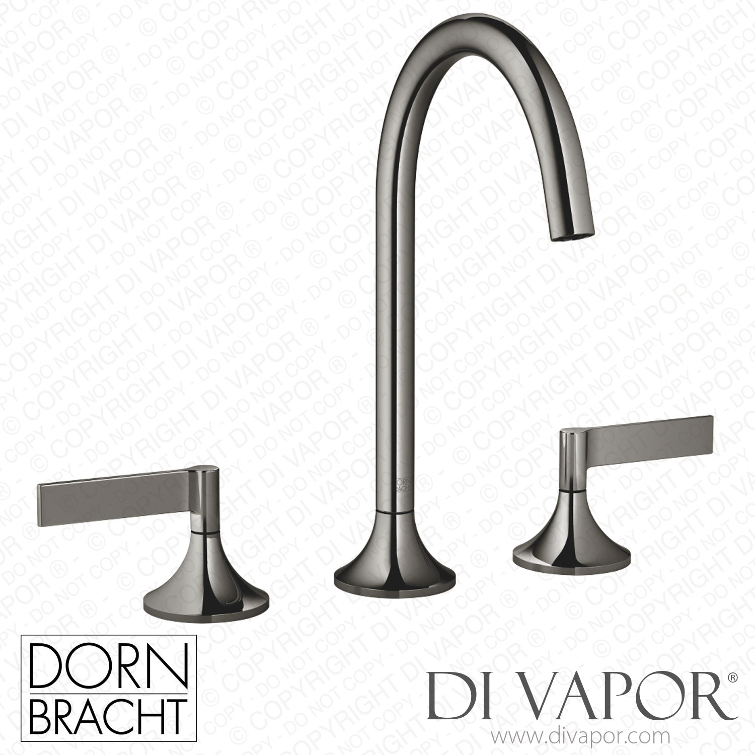 Dornbracht Vaia Three-Hole Basin Mixer with Pop-Up Waste - Platinum 20 ...