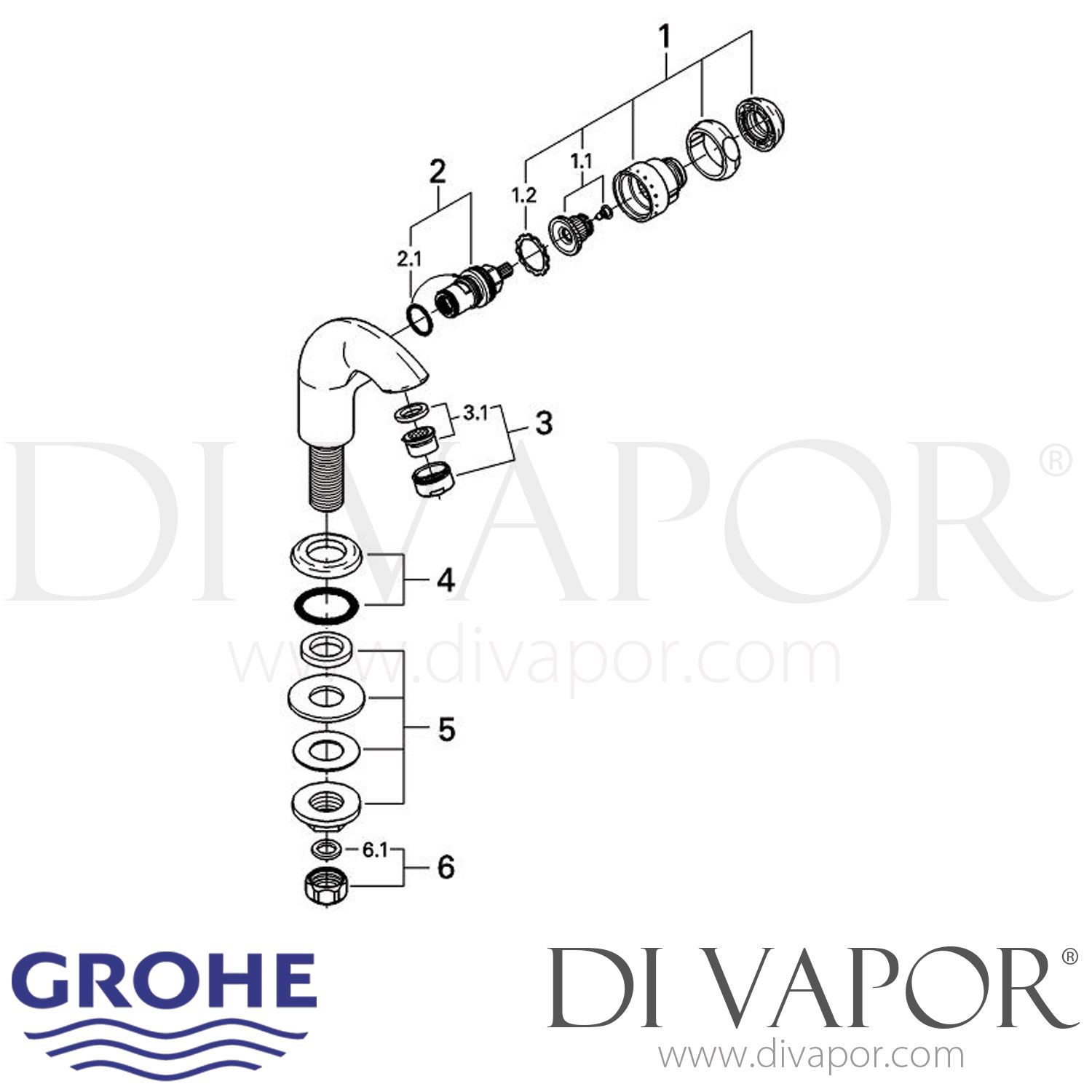Grohe 20003000 Sentosa Pillar Tap Spare Parts
