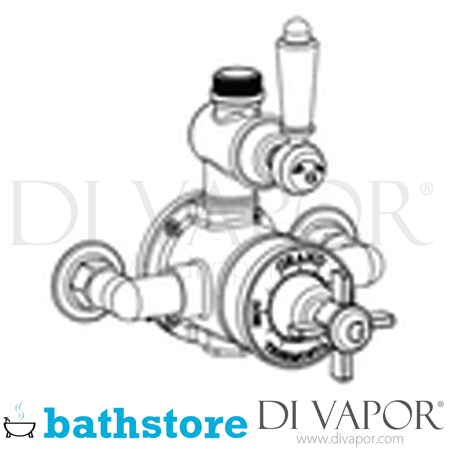 Bathstore 20007013180 Grand Thermo Exposed Valve with On Off Control At ...