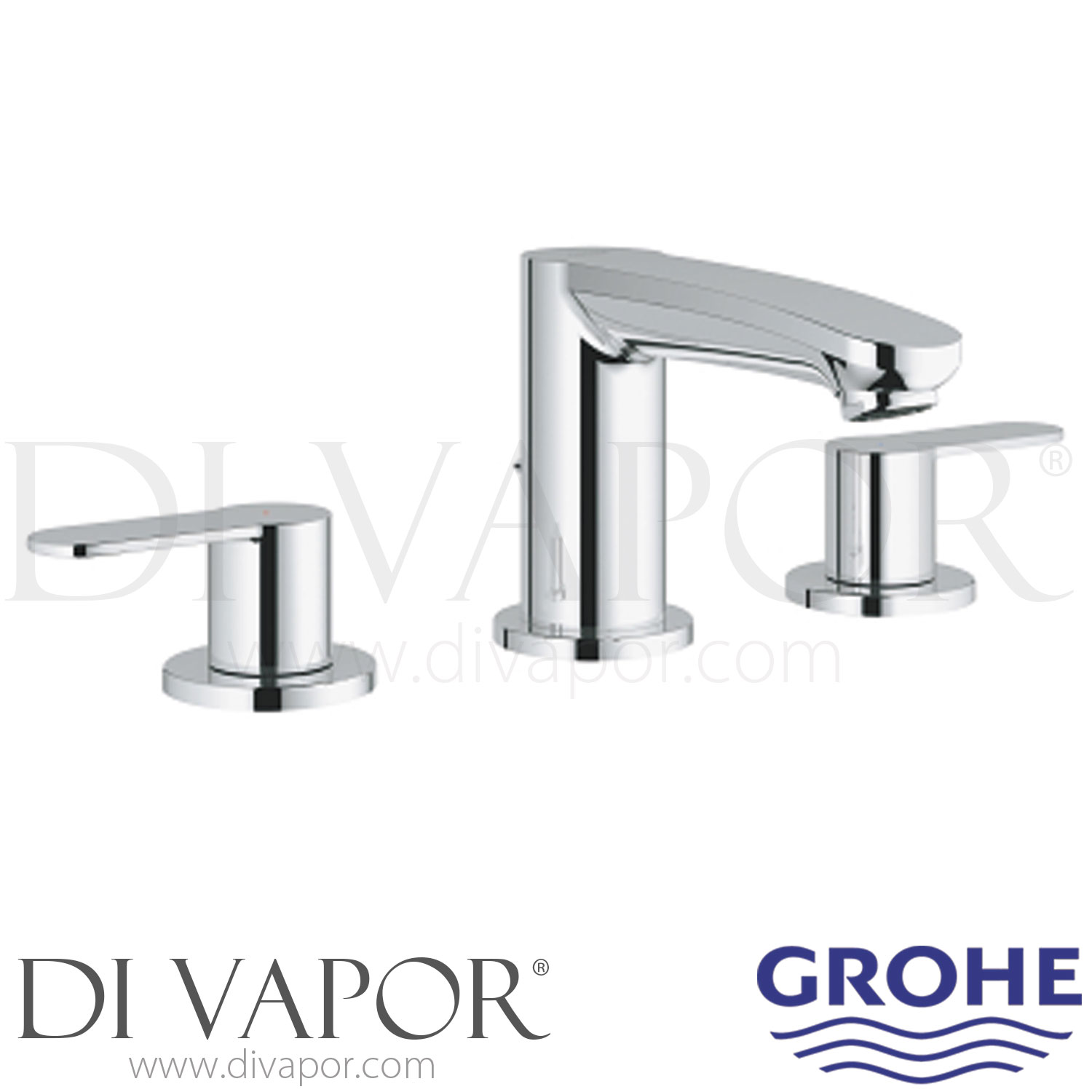 Grohe 20208002 Eurostyle Cosmopolitan Three-Hole Basin Mixer S-Size ...