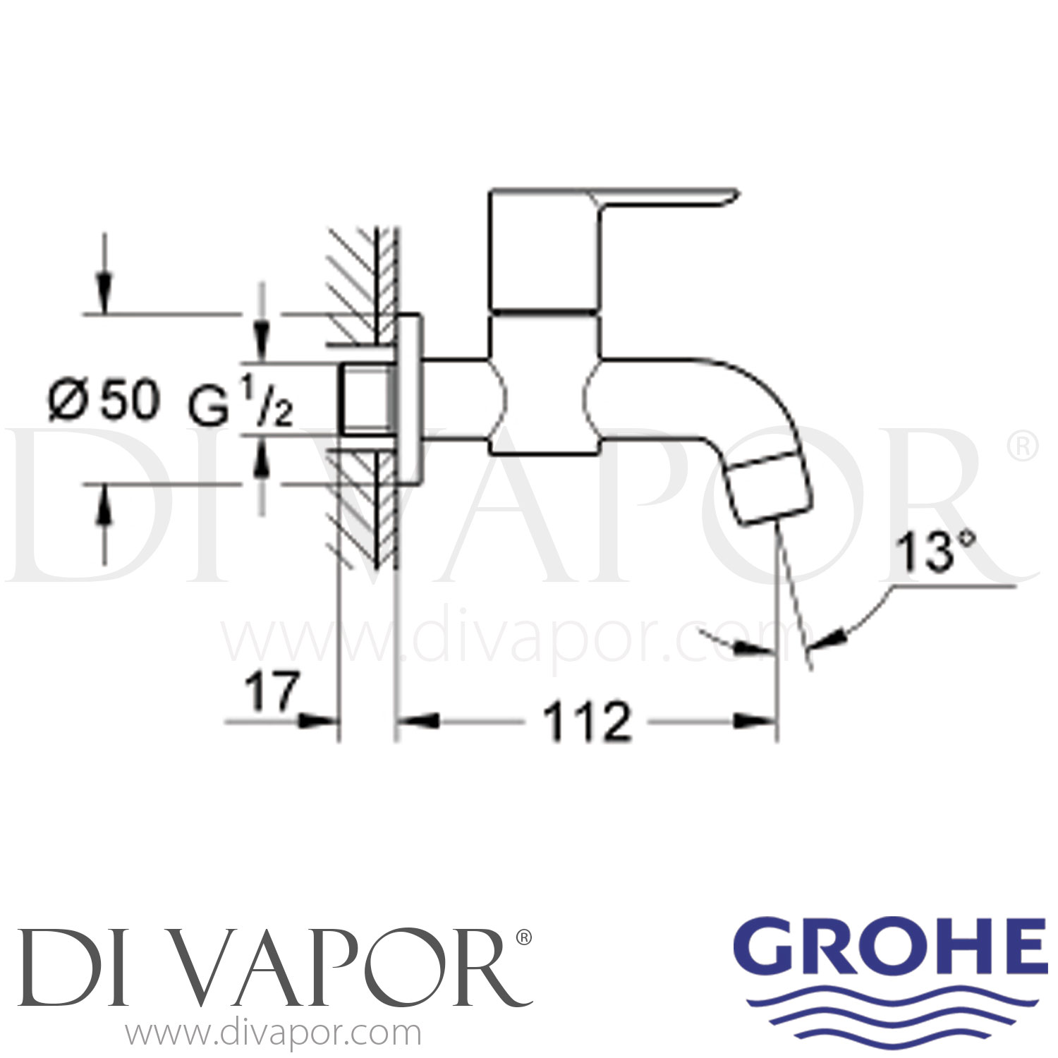 Grohe 20238000 BauEdge Bibtap Spare Parts
