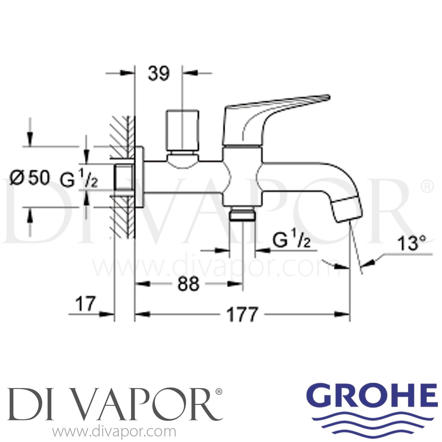 Grohe 20280000 BauFlow Bibtap 2-in-1 Spare Parts