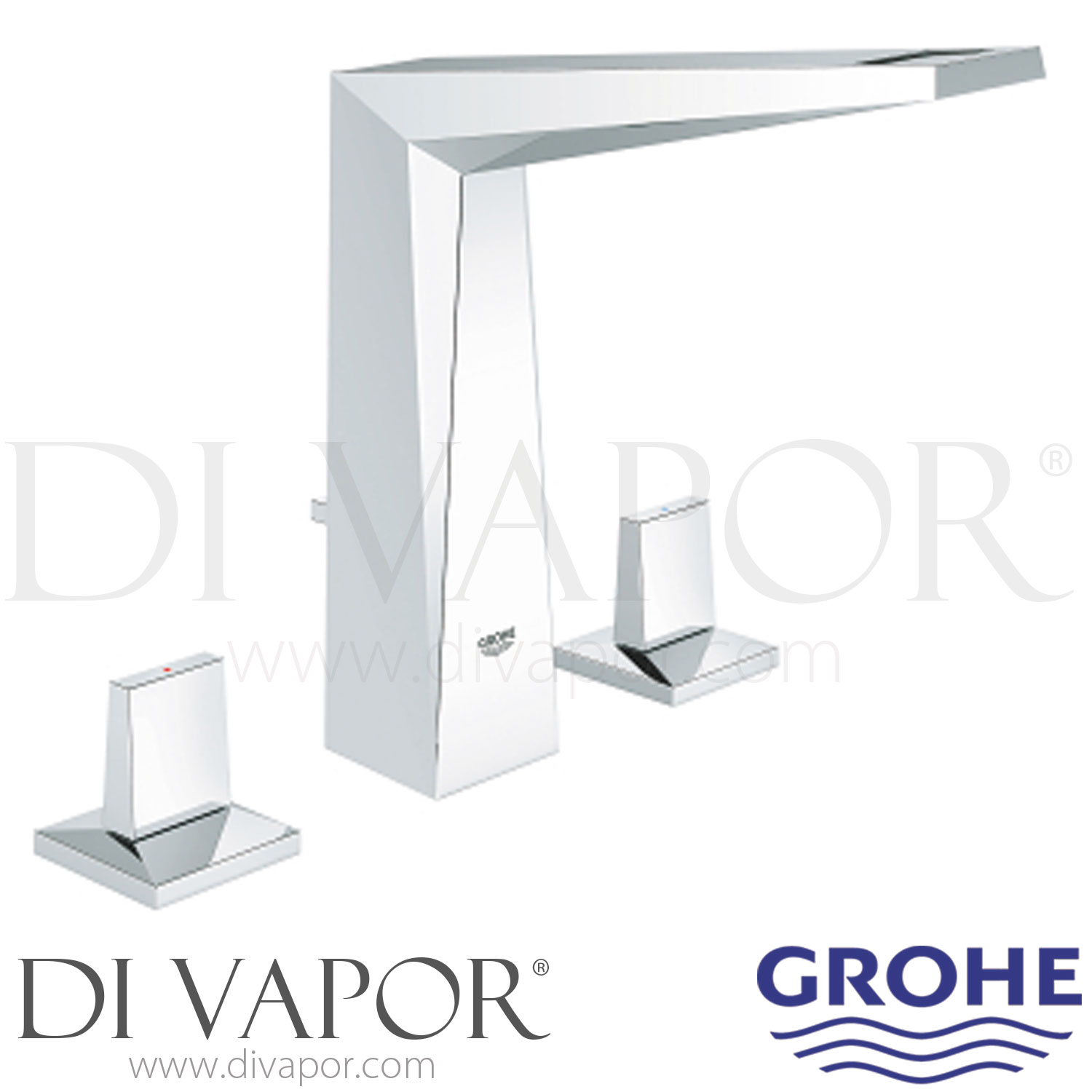 Grohe 20344000 Allure Brilliant Three Hole Basin Mixer 1/2 M-Size Spare ...