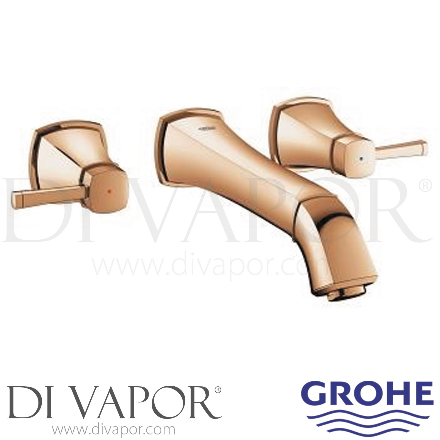 Grohe 20415DA0 Grandera Three-Hole Basin Mixer (1/2 Inch) M-Size Spare ...