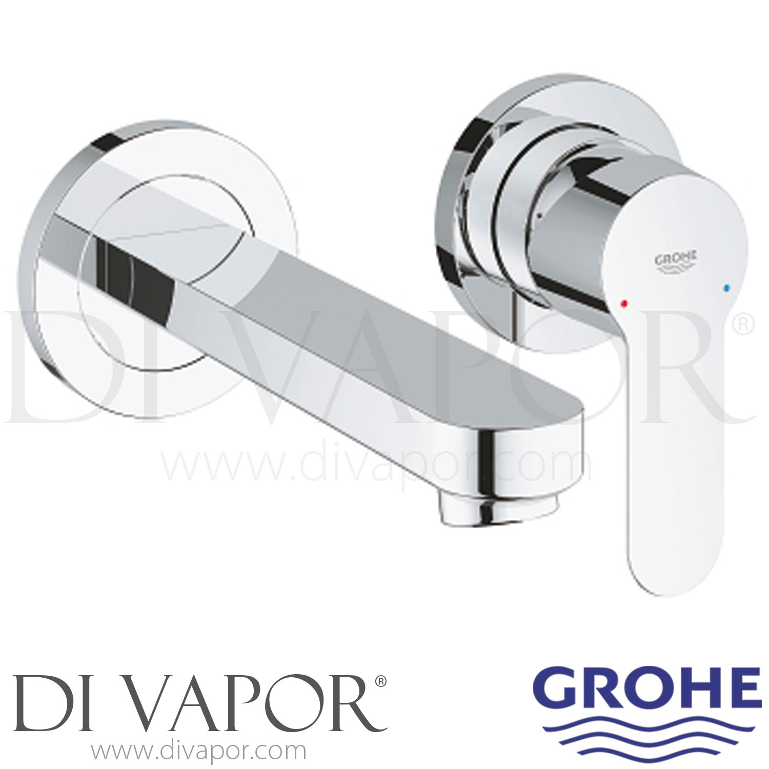 Grohe 20474000 BauEdge Wall Mounted Two-Hole Basin Mixer Spare Parts