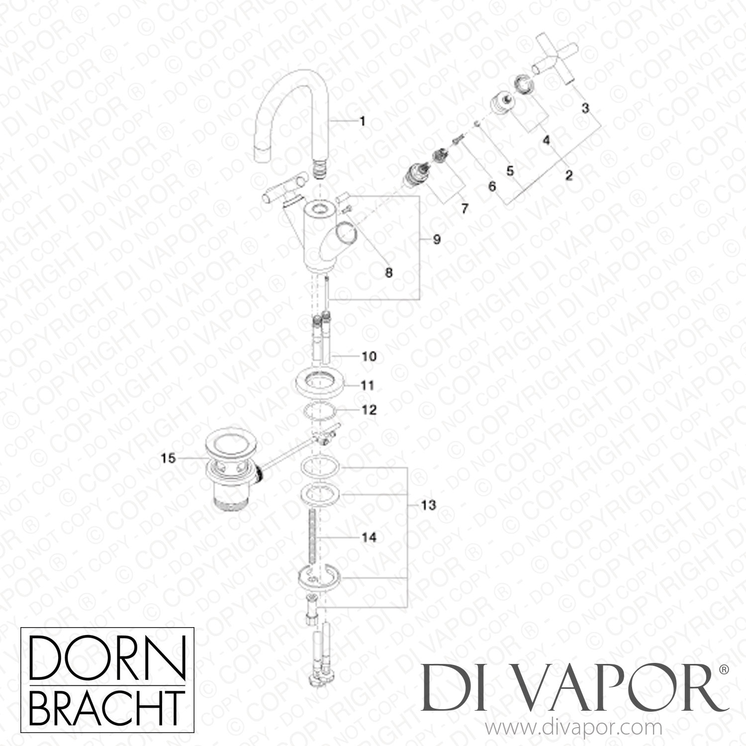 Dornbracht Tara Single-Hole Basin Mixer with Pop-Up Waste - Platinum 22 ...