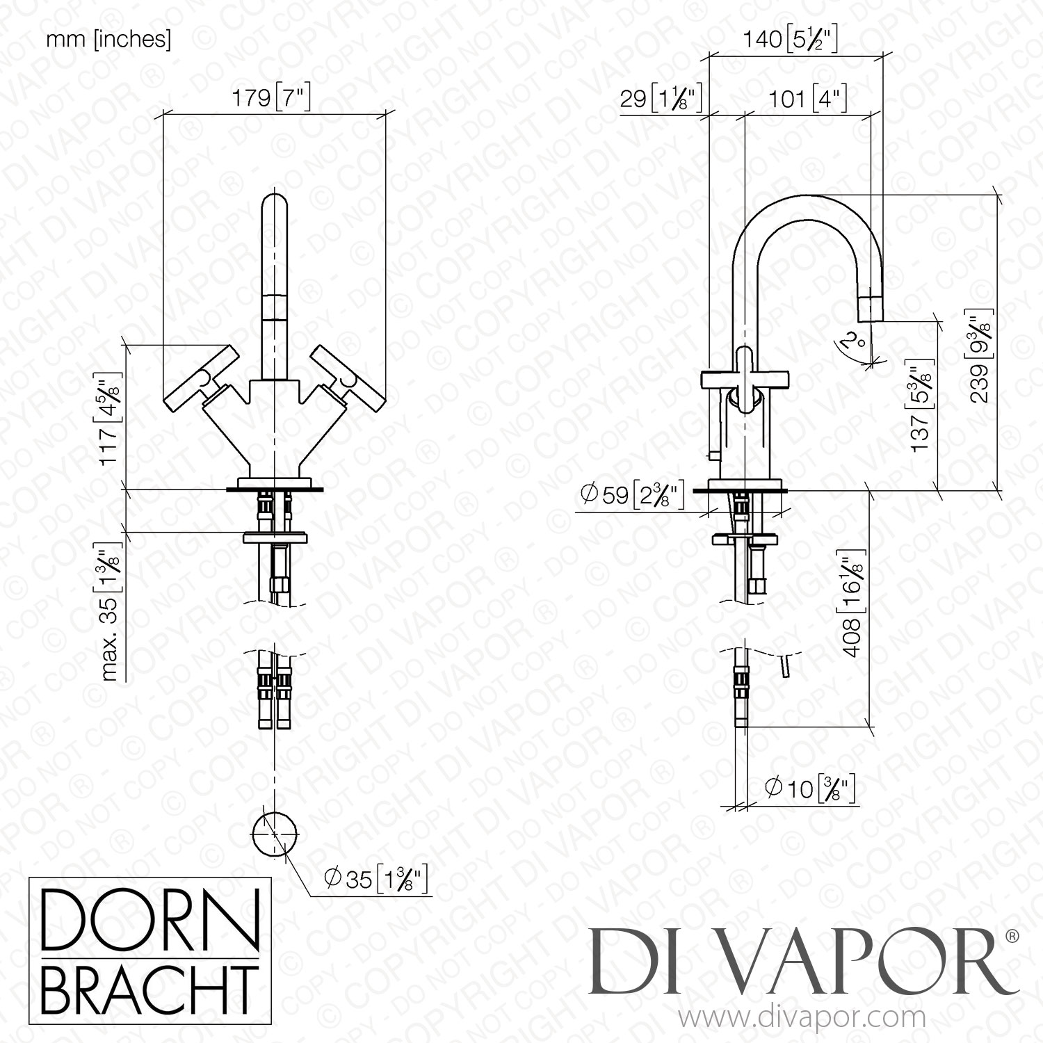 Dornbracht Tara Single-Hole Basin Mixer with Pop-Up Waste - Matte White ...